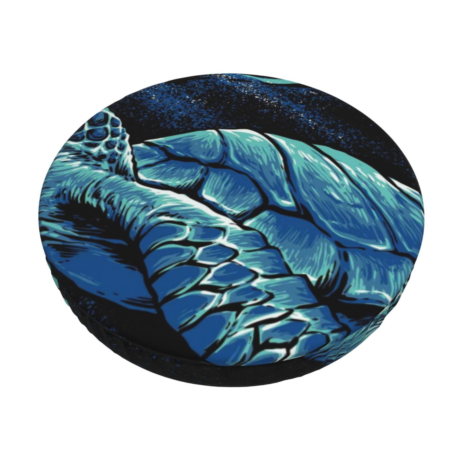 Junzan Ocean Turtle Bar Stool Cover Round Seat Cushion With Elastic ...