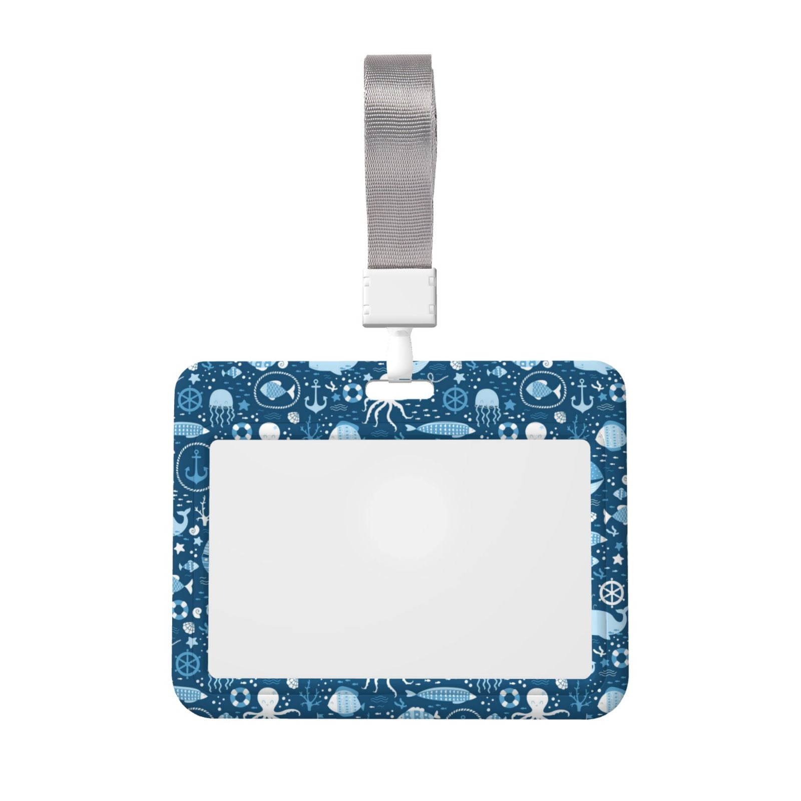 Junzan Octopus And Whale ID Badge Holder with Windows Key Card Work ...