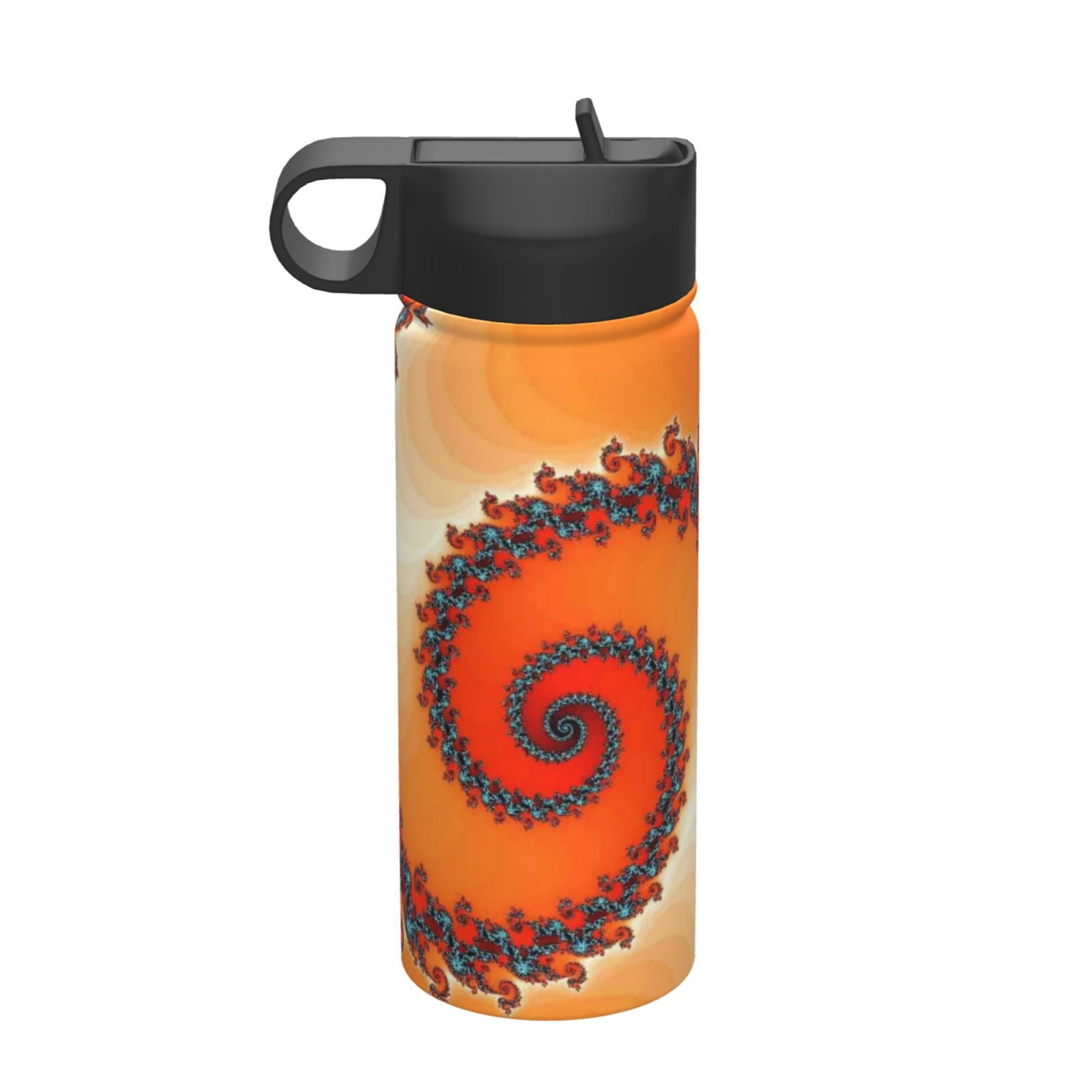 Junzan Orange Rotating Pattern Stainless Steel Sports Water Cup Flask ...