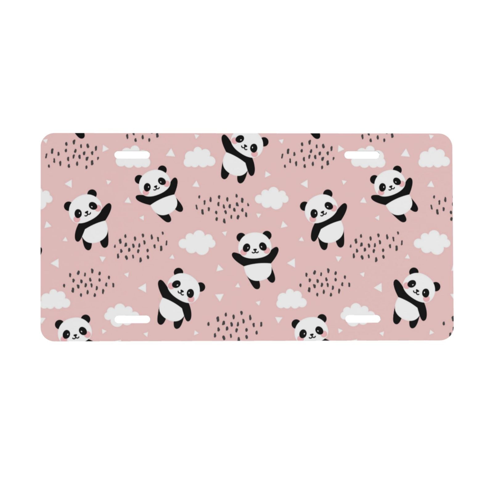 Junzan Panda Flying In The Sky (2) Front License Plate Covers ...