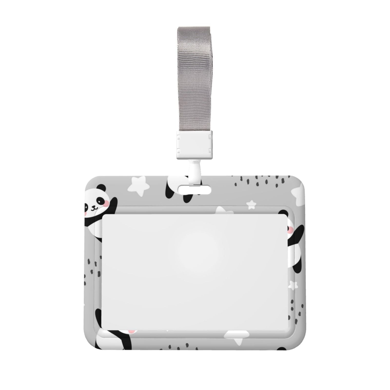 Junzan Pandas Id Badge Holder With Windows Key Card Work Badge Sleeve ...