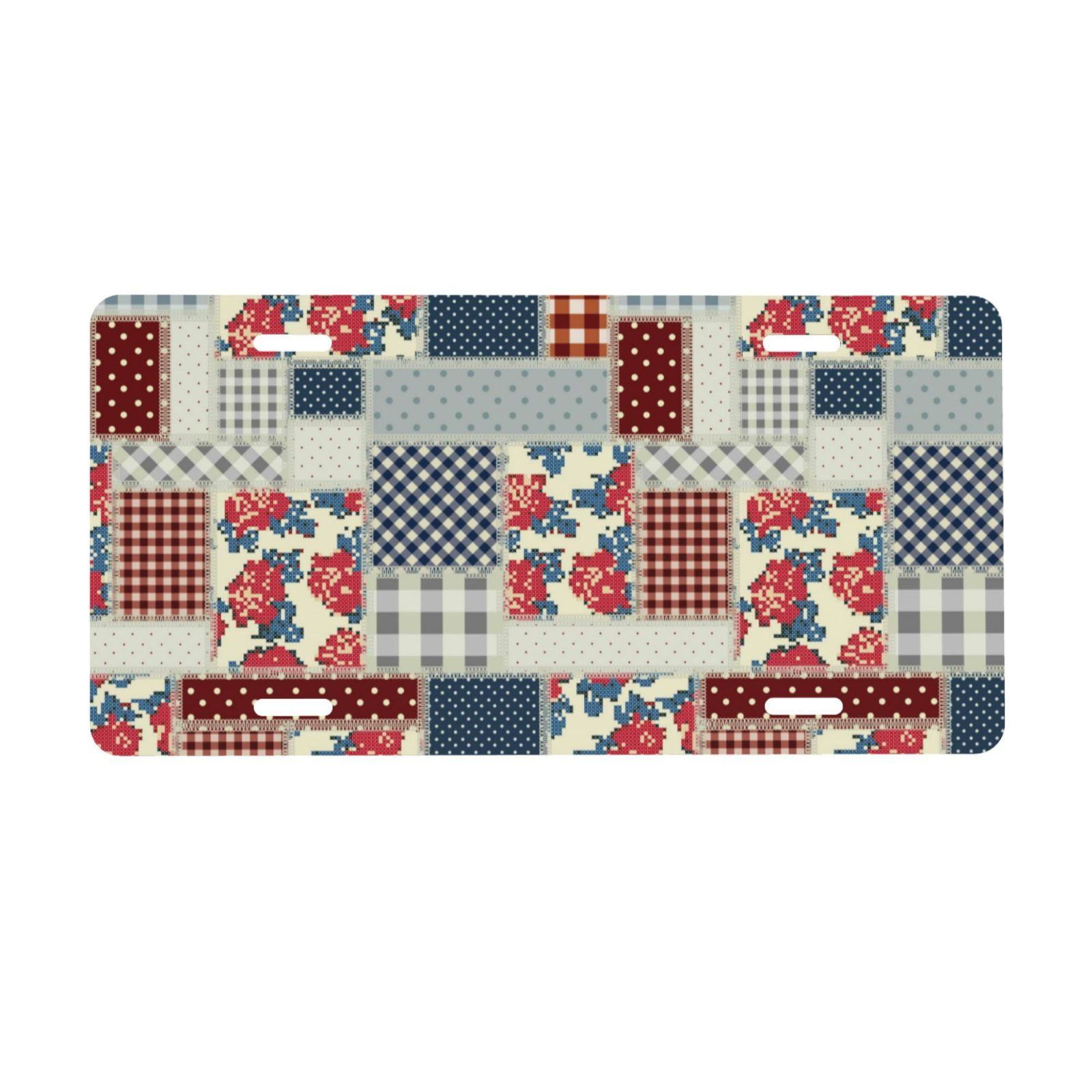 Junzan Patchwork In Country Front License Plate Covers Decorative Car ...