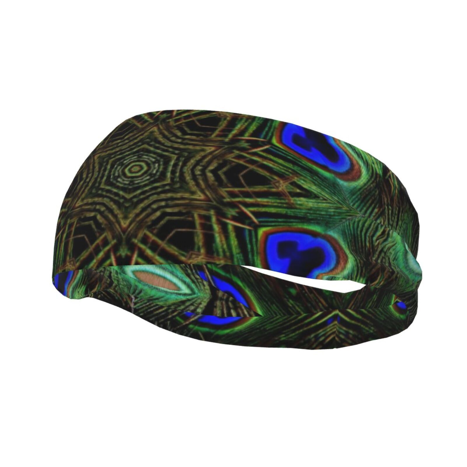 Junzan Peacock Feathers for Sweatbands Sports Headband for Men & Women ...