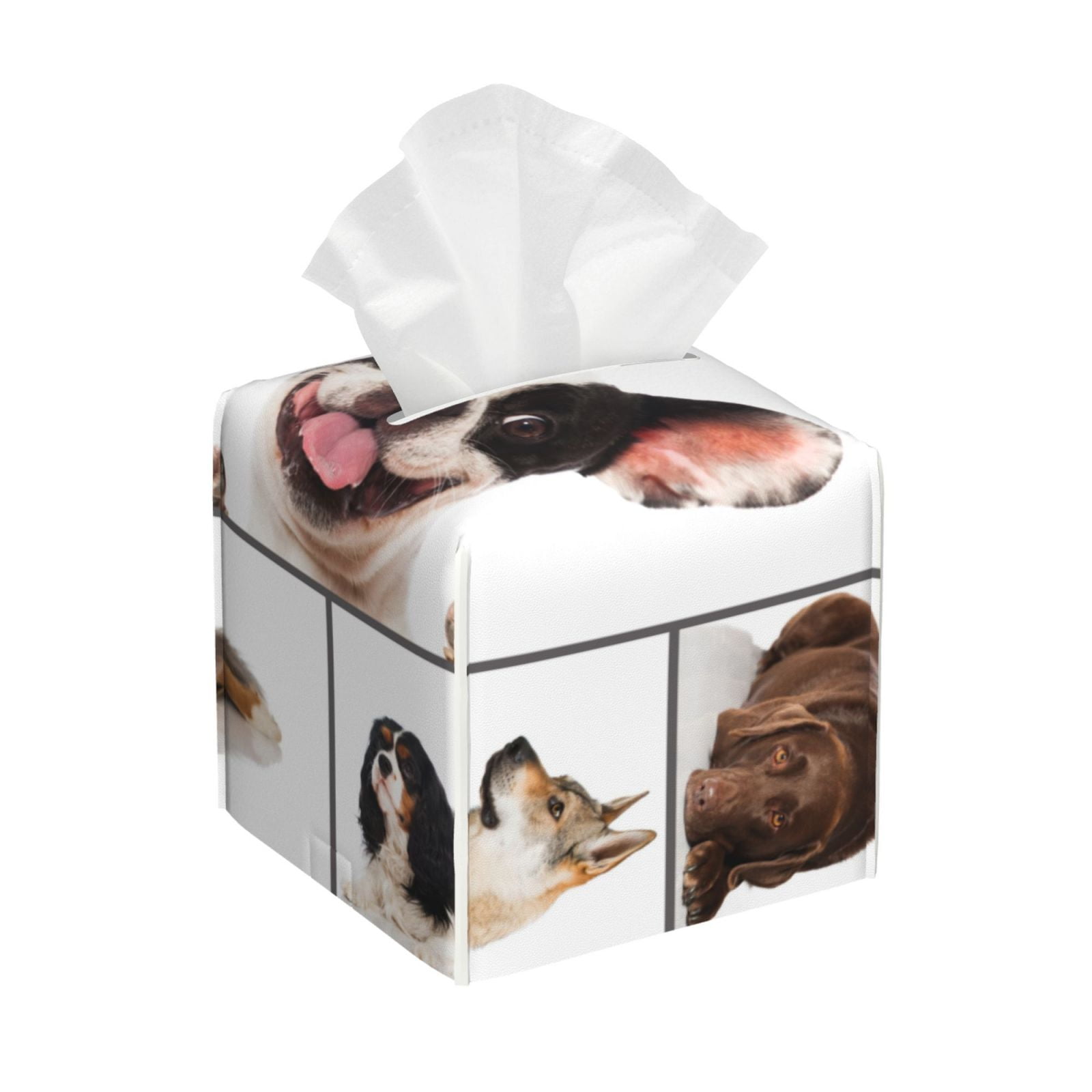 Junzan Pedigree dogs collage for Tissue Box Cover Holder, Square Facial ...