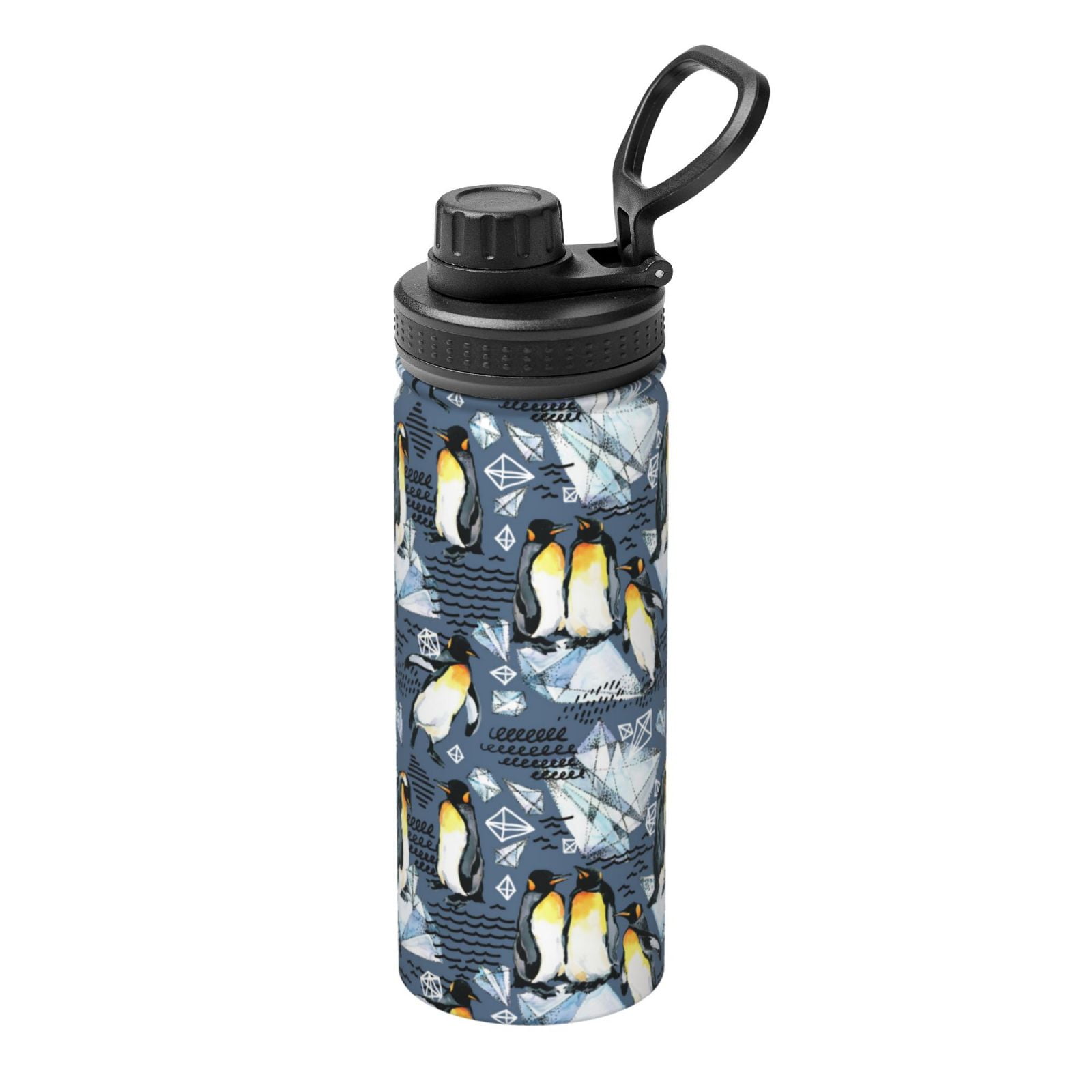 Junzan Penguin Arctic Adventure Pattern 18OZ Stainless Steel Sports ...
