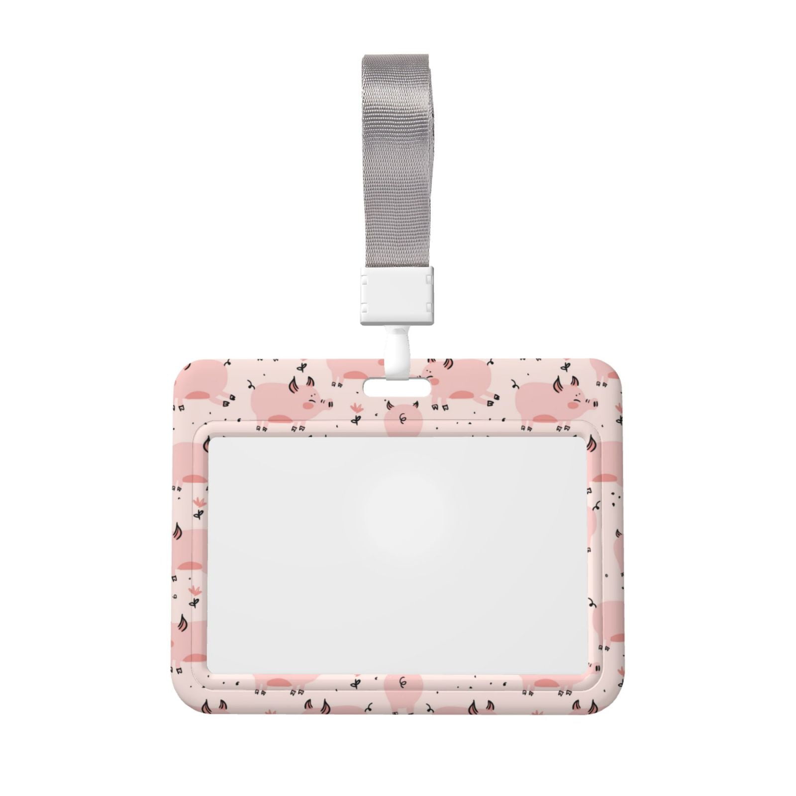 Junzan Pig ID Badge Holder with Windows Key Card Work Badge Sleeve for ...