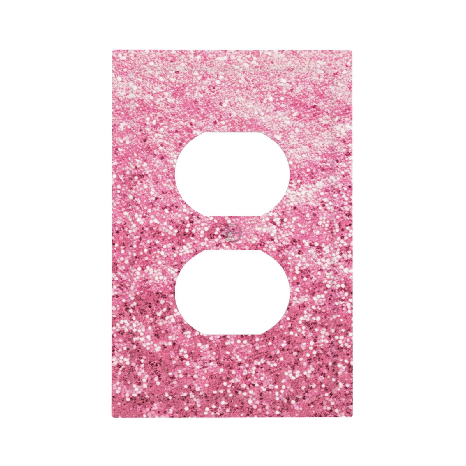 Junzan Pink Glitter for Electrical Outlet Covers, 5" x 3" Electric ...