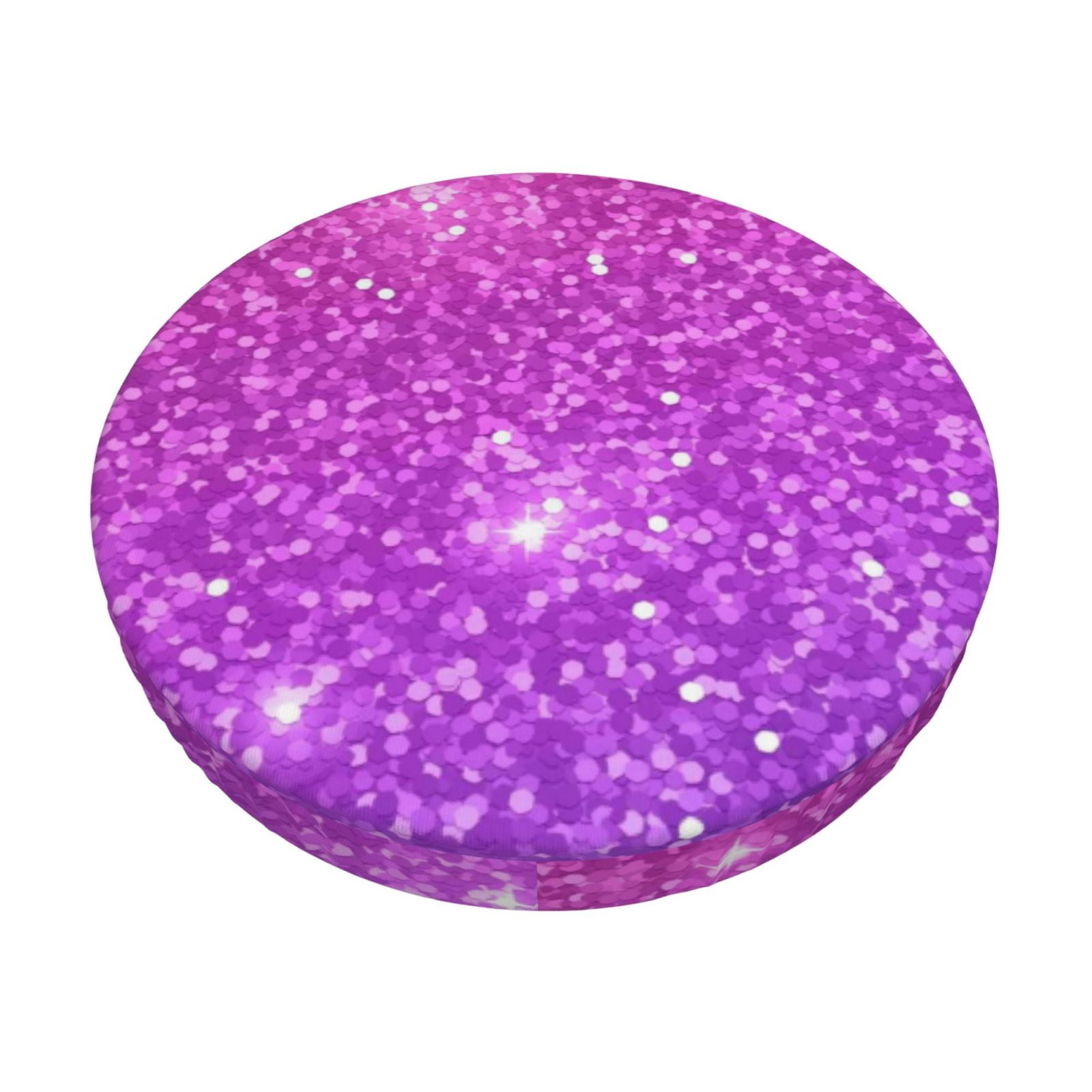 Junzan Pink Purple Glitter Bar Stool Cover Round Seat Cushion With ...