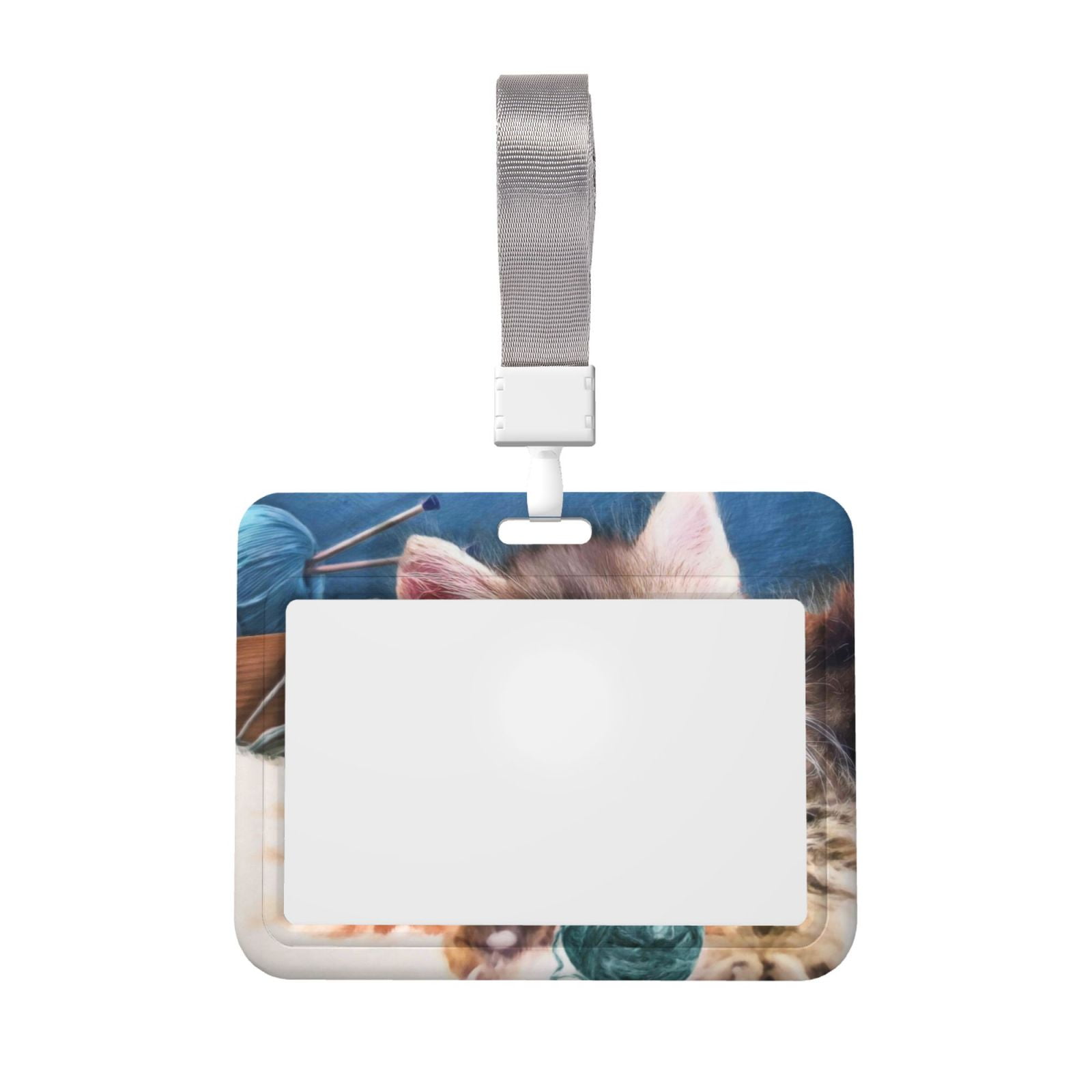 Junzan Playful Cat Id Badge Holder With Windows Key Card Work Badge ...