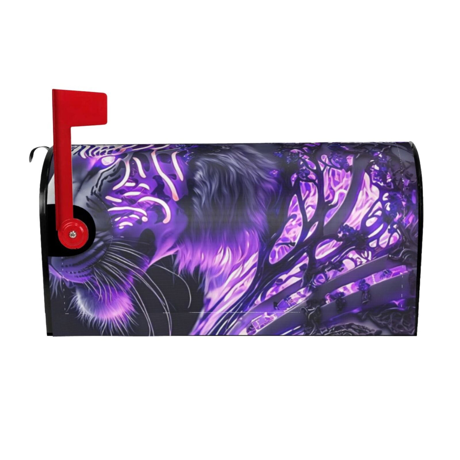 Junzan Purple Pattern White Tiger Pattern Mailbox Covers,Magnetic ...