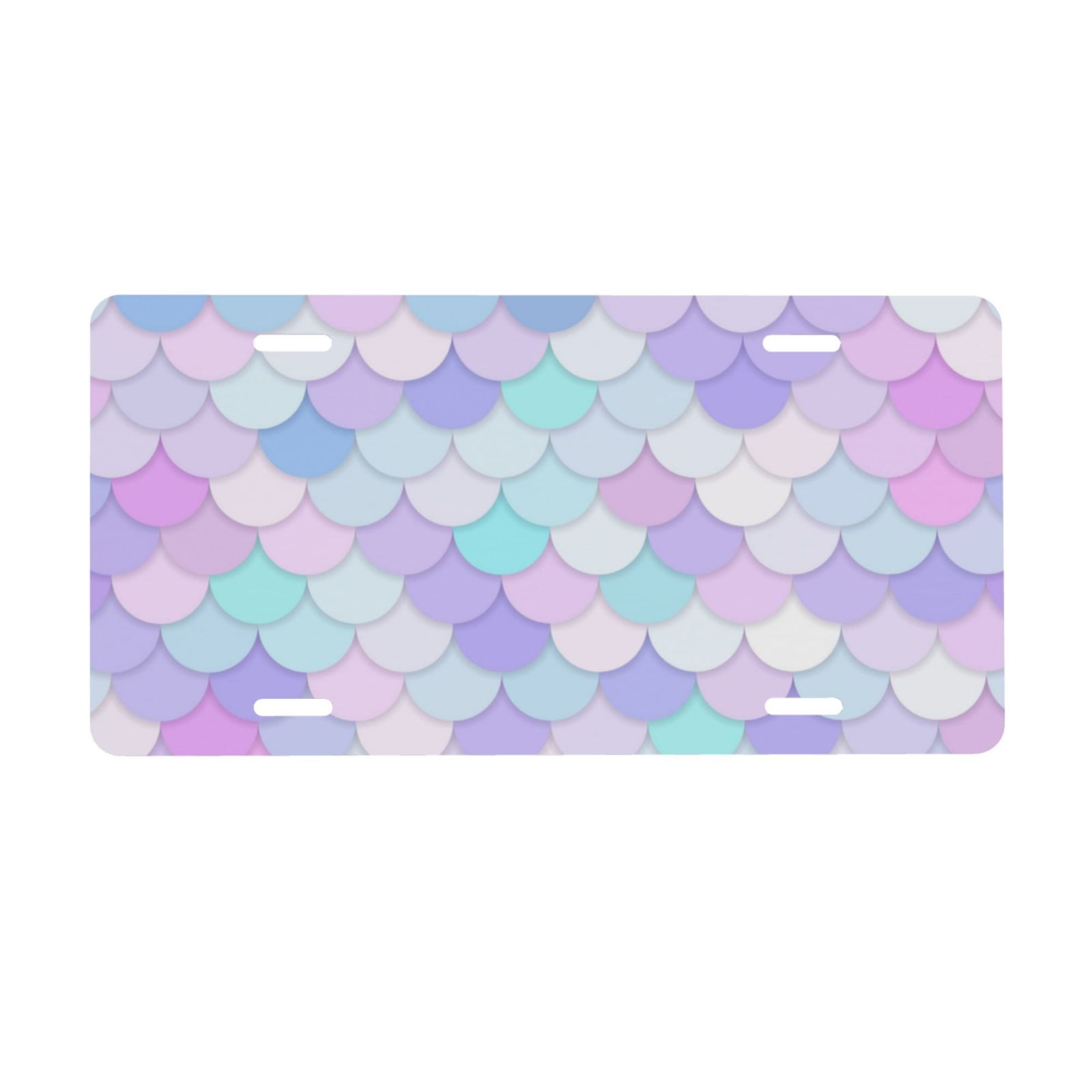 Junzan Rainbow Scales Front License Plate Covers Decorative Car Metal ...