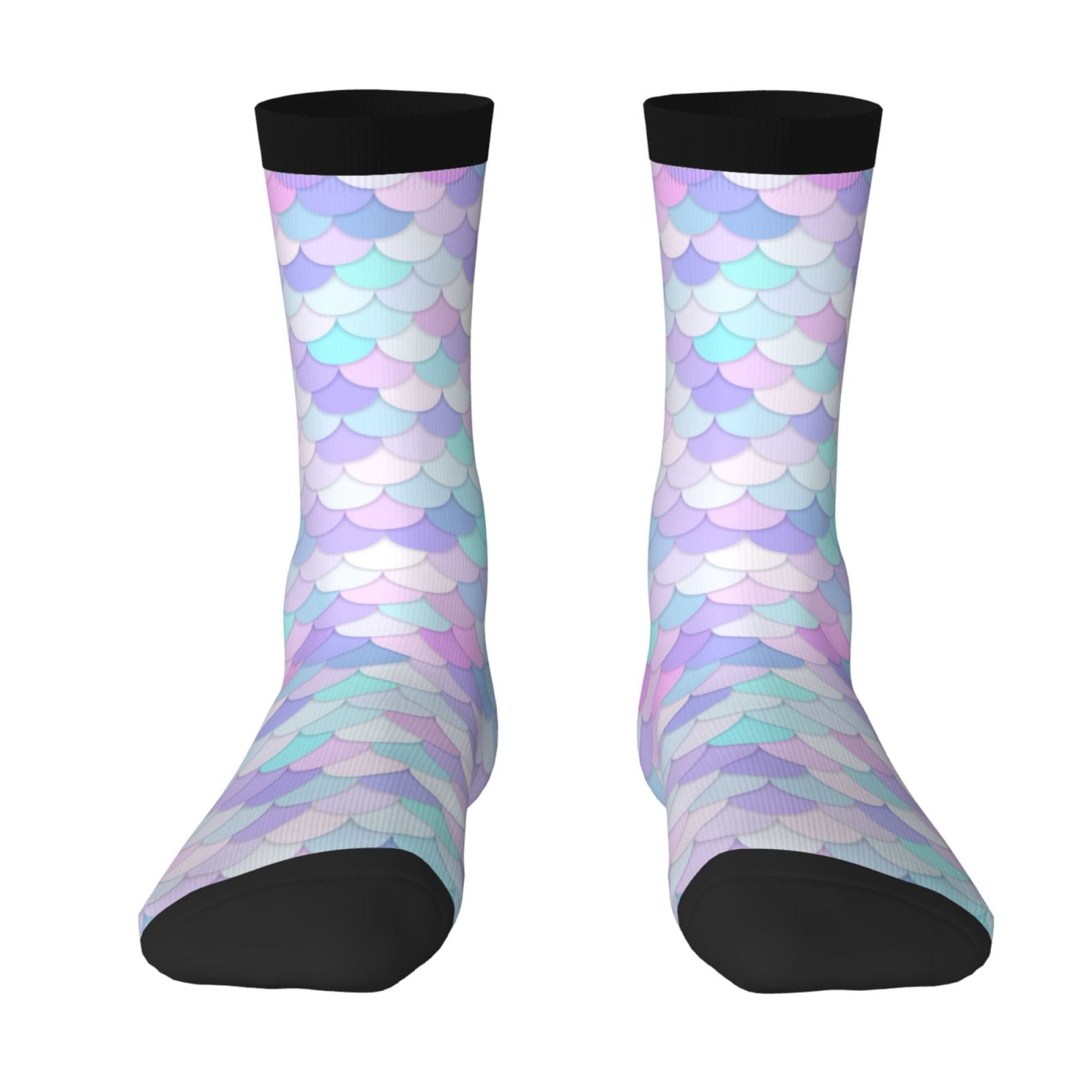 Junzan Rainbow Scales Mens Funny Socks For Men Women Colorful Fun ...