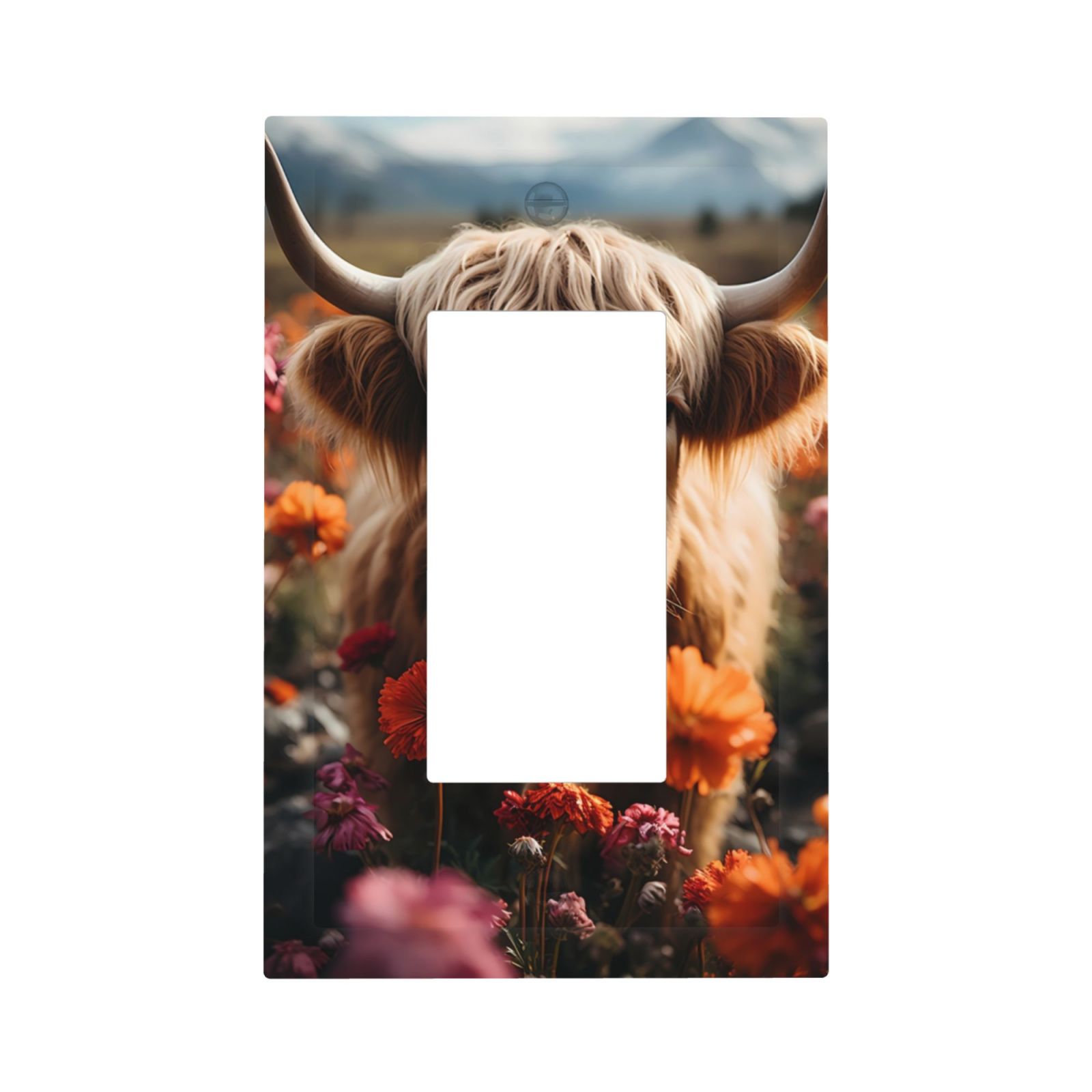Junzan Realistic Flower Cow for Electrical Outlet Covers, 5" x 3 ...