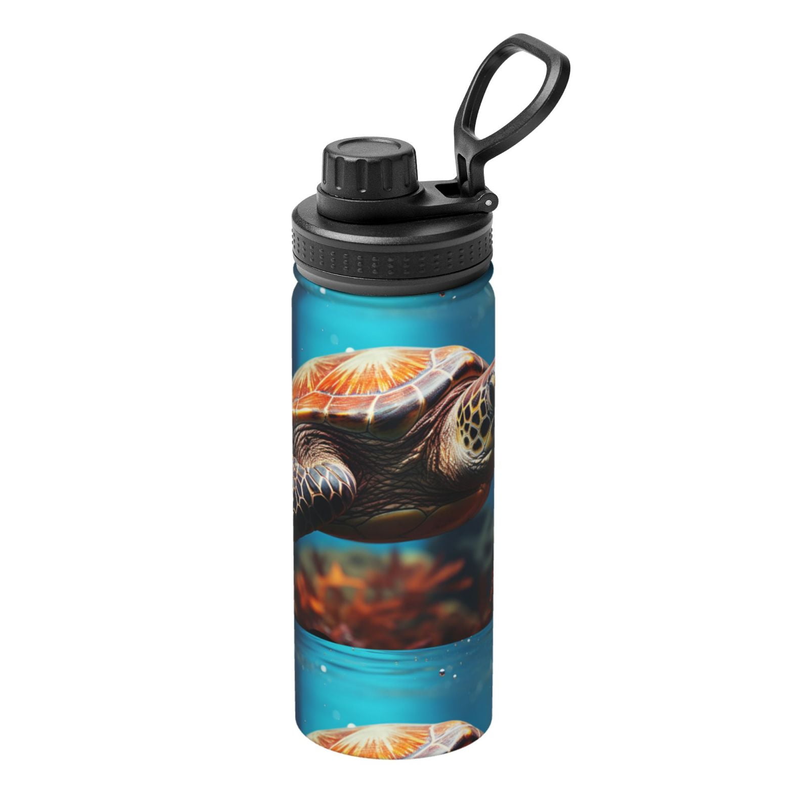 Junzan Realistic Turtle Pattern 18OZ Stainless Steel Sports Water Cup ...