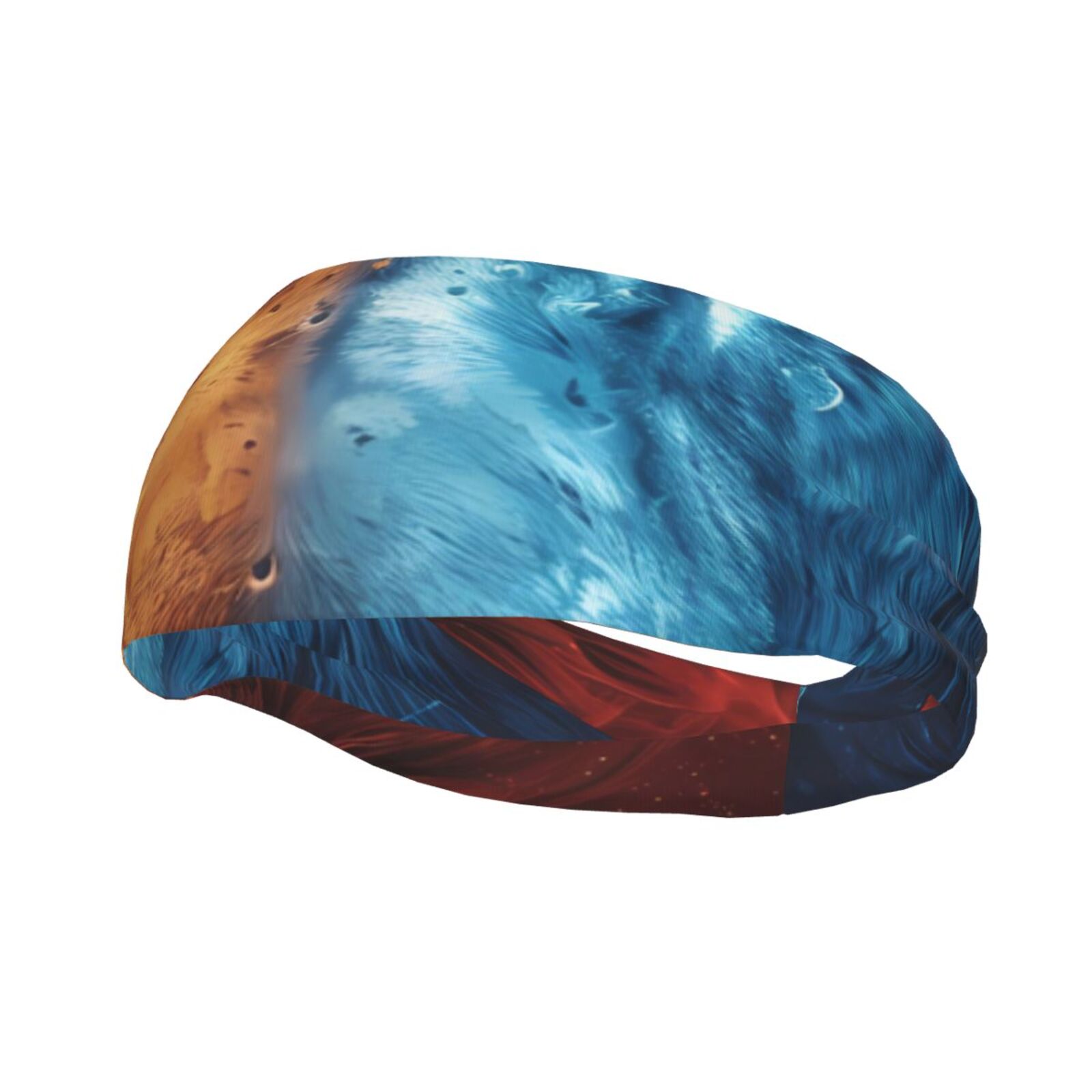 Junzan Red And Blue Fire Lion for Sweatbands Sports Headband for Men ...