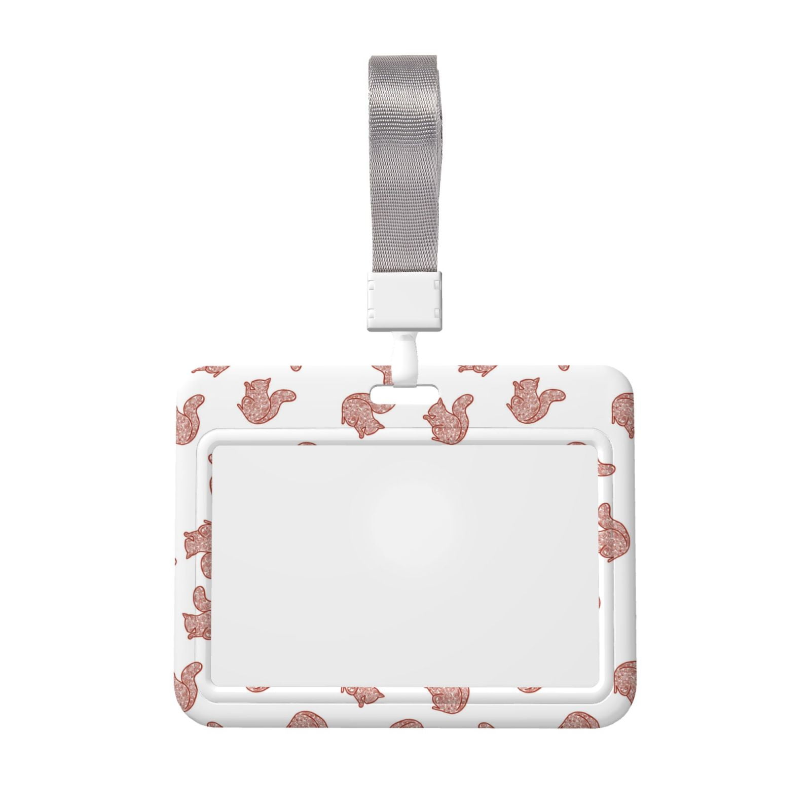 Junzan Red Fox ID Badge Holder with Windows Key Card Work Badge Sleeve ...