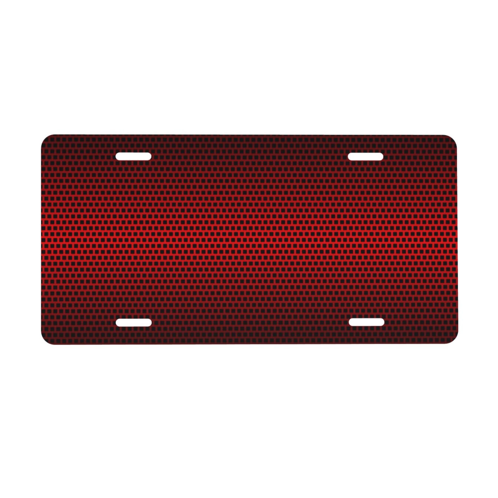 Junzan Red Geometric Front License Plate Covers Decorative Car Metal ...