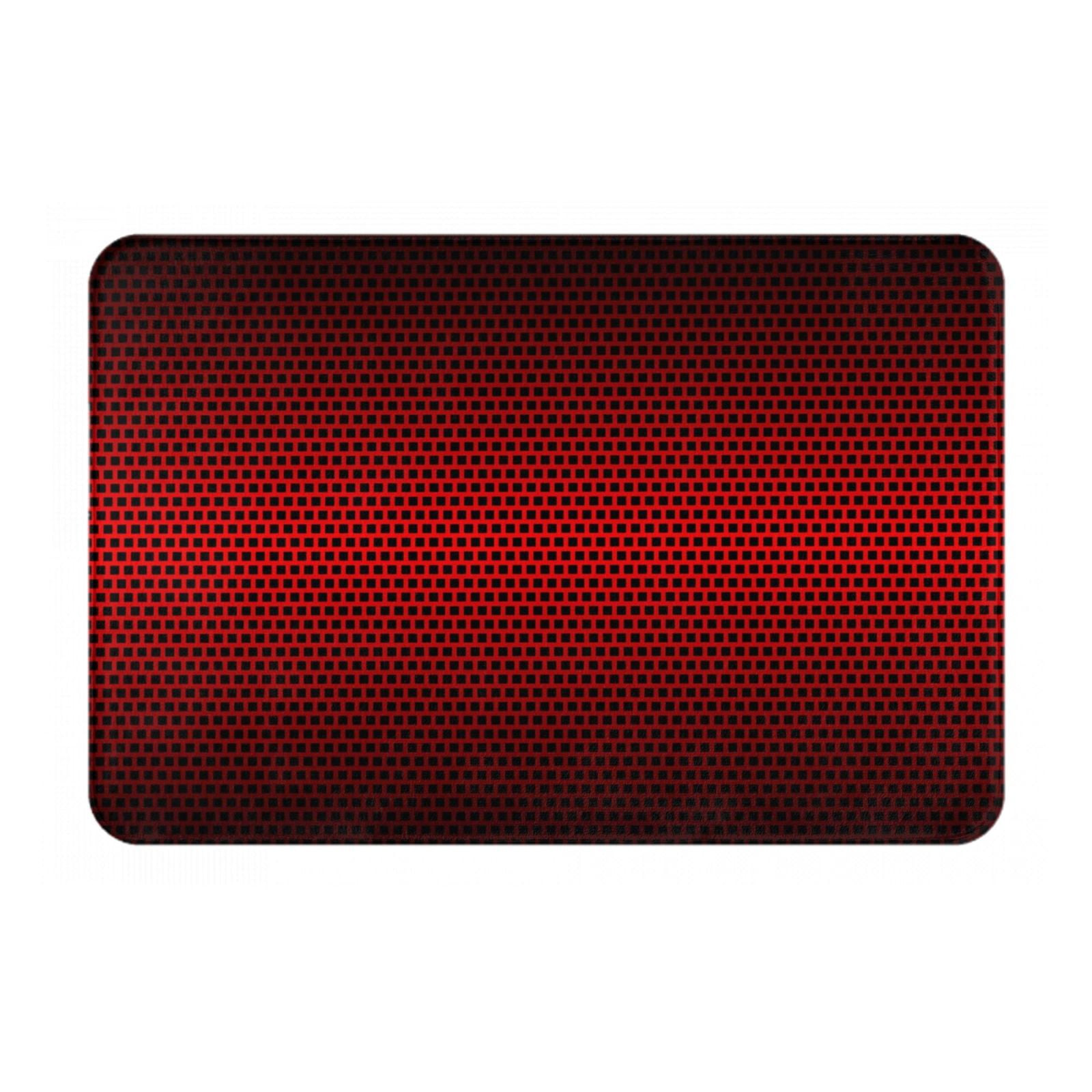 Junzan Red Geometric Perforated Square Background Custom Funny Welcome ...