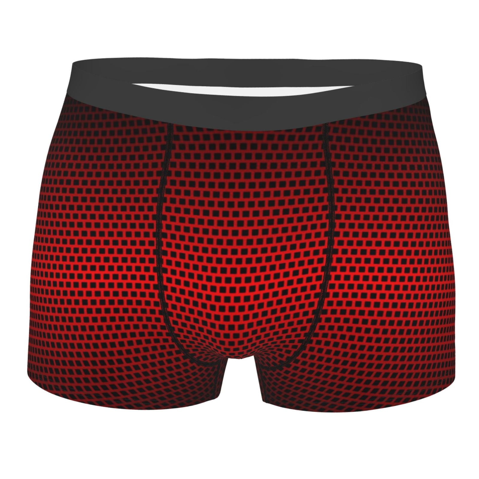 Junzan Red Geometric Perforated Square Mens Underwear Boxer Briefs For ...