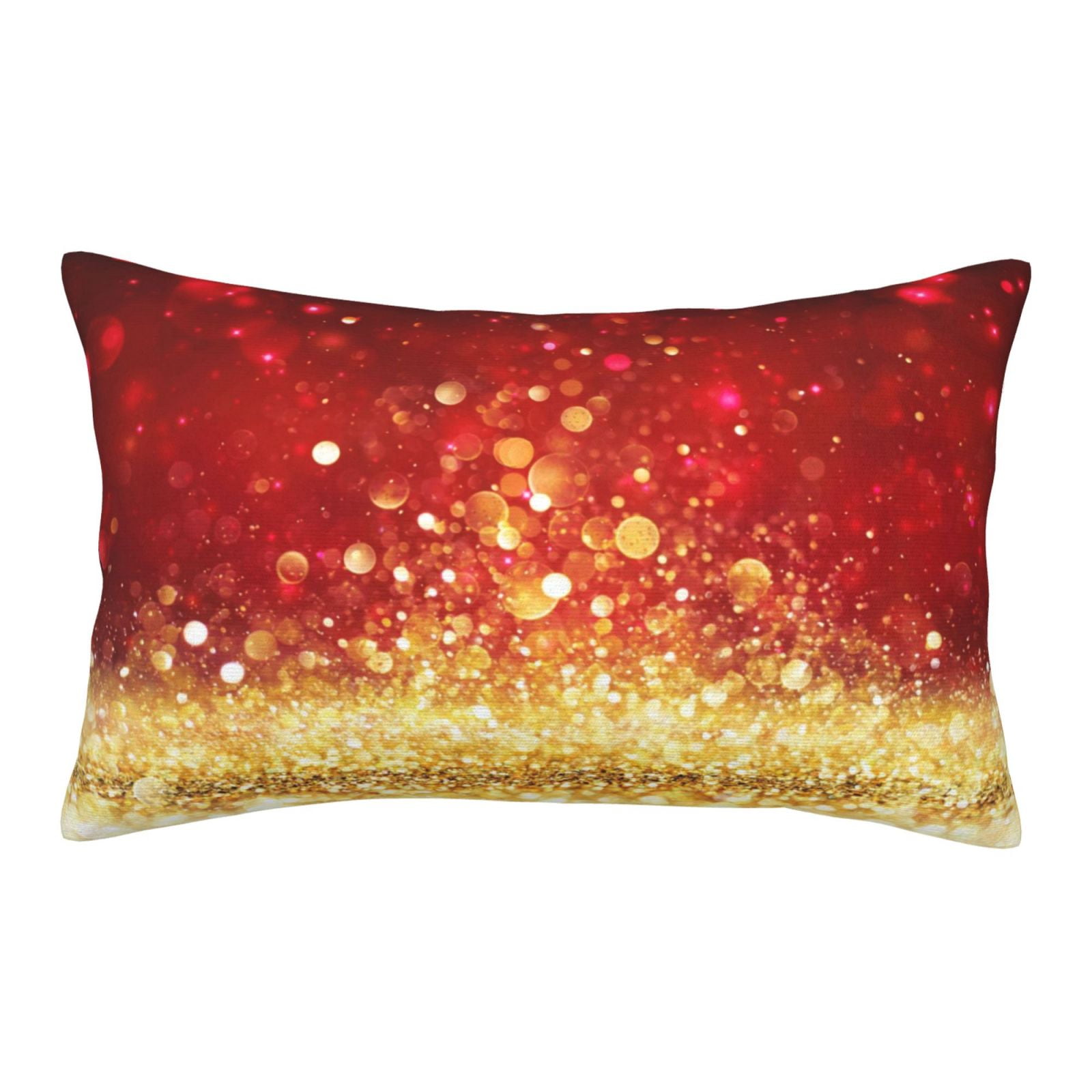Junzan Red Gold Glitter Pillow Cases Standard Size, with Envelope ...