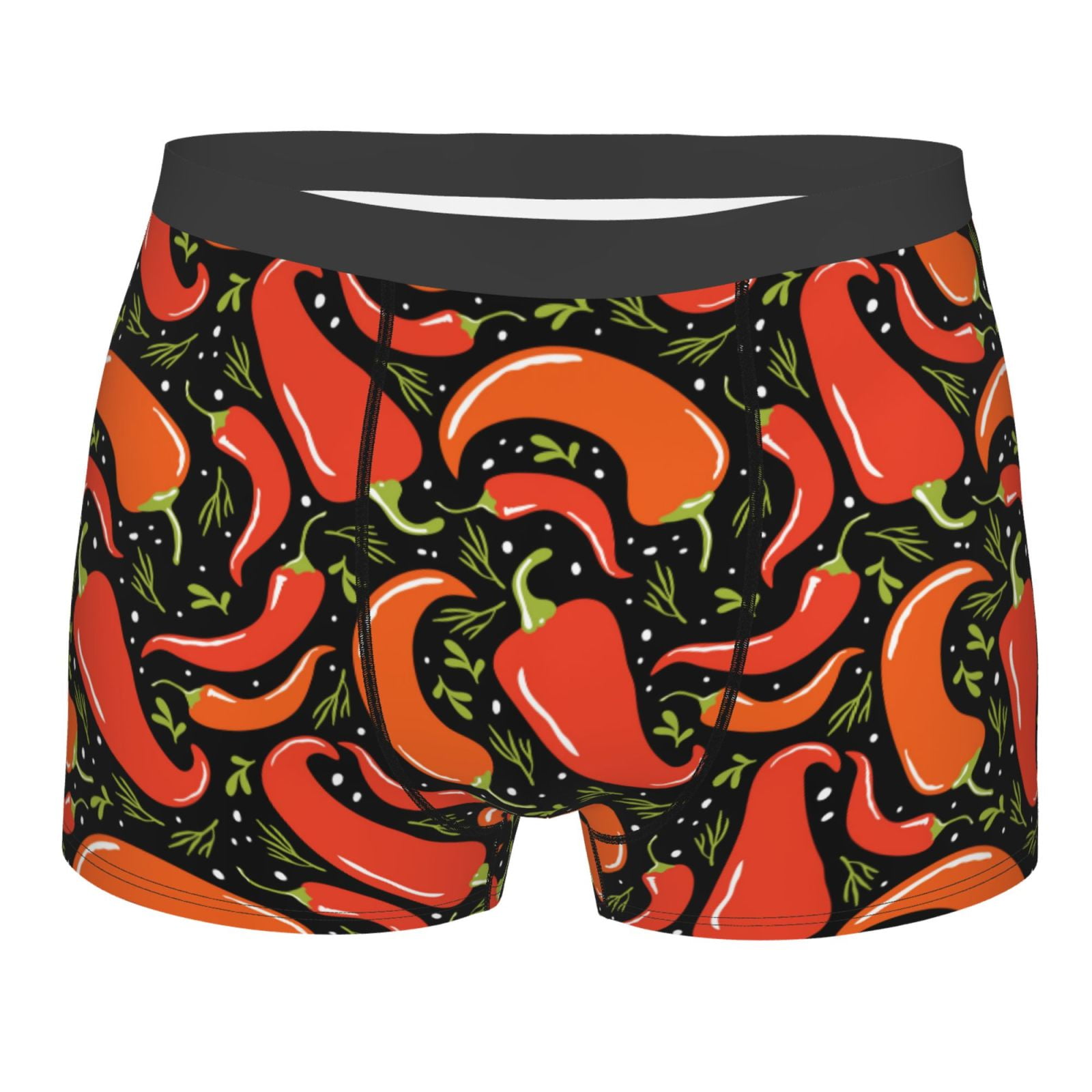 Junzan Red Hot Chili Mens Underwear Boxer Briefs For Men’s - Medium ...