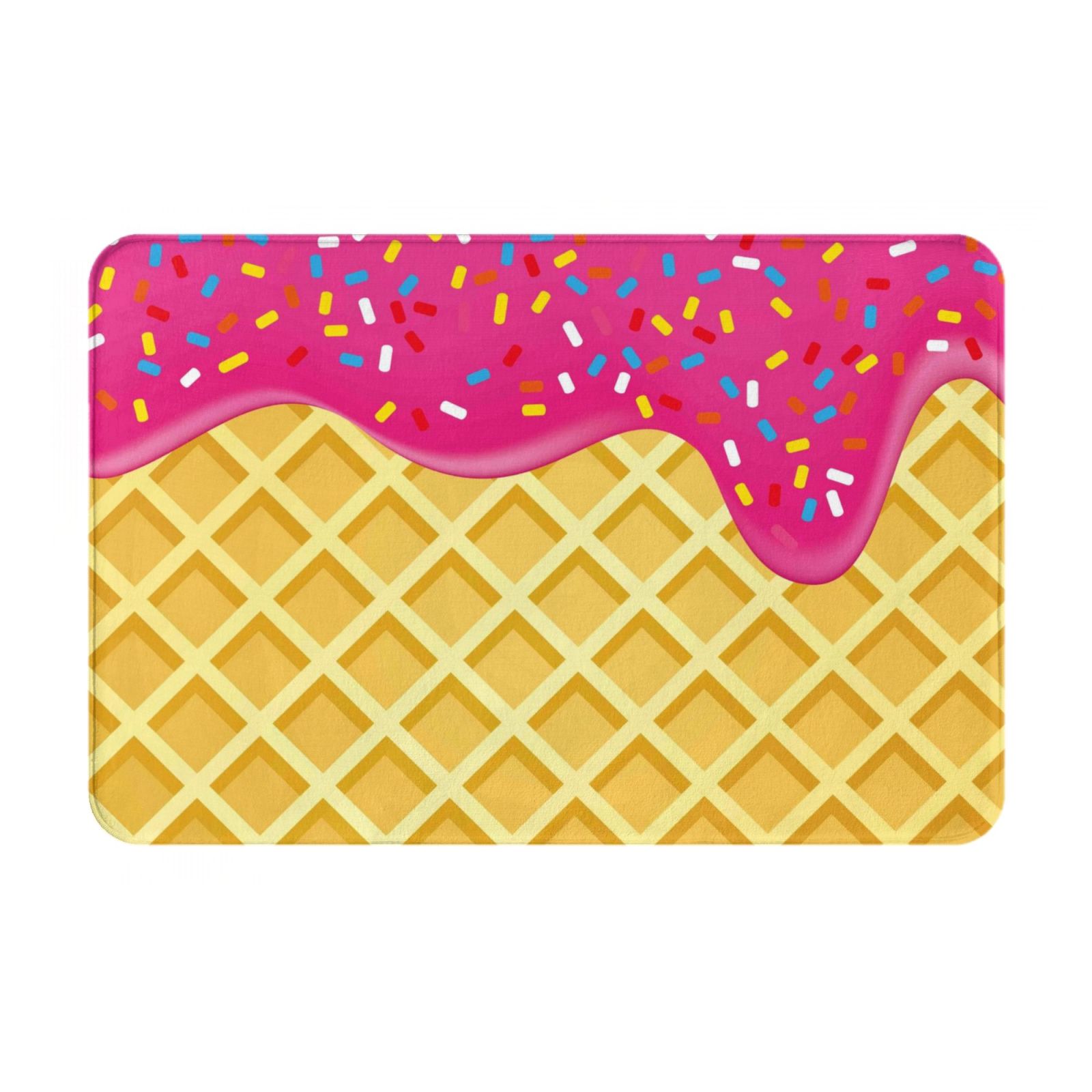 Junzan Red Ice Cream Custom Funny Welcome Doormat Personalized Door ...