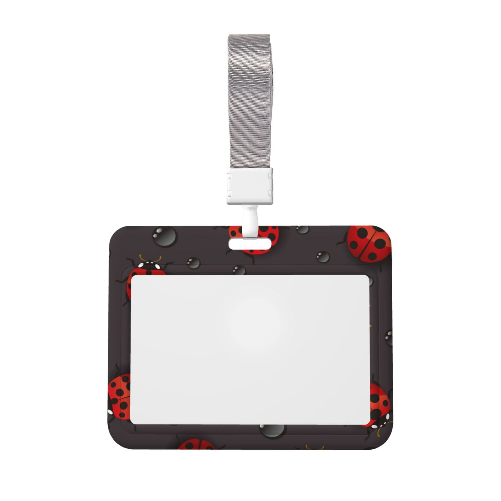 Junzan Red Ladybugs Id Badge Holder With Windows Key Card Work Badge ...