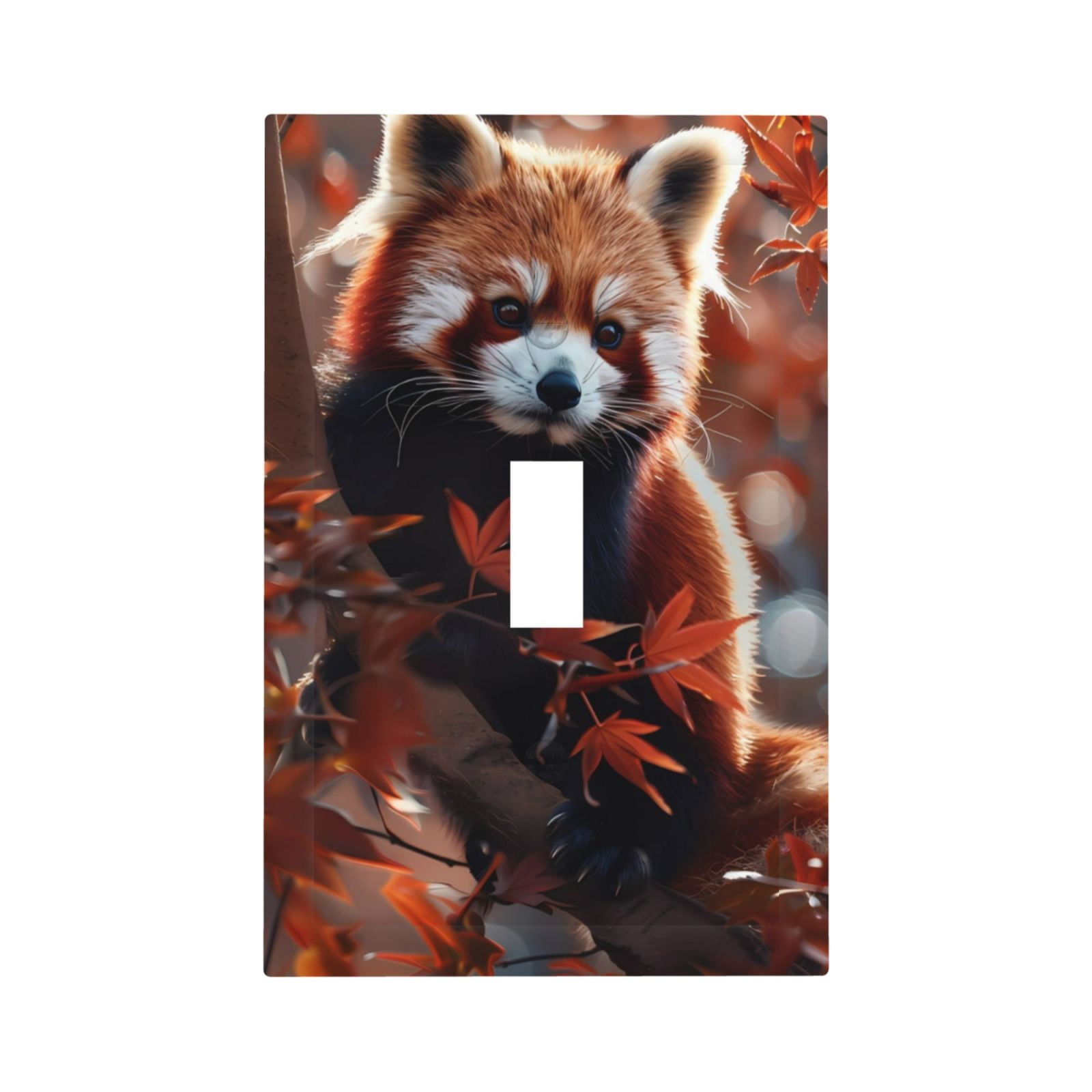 Junzan Red Panda Autumn Branches for Electrical Outlet Covers, 5" x 3 ...