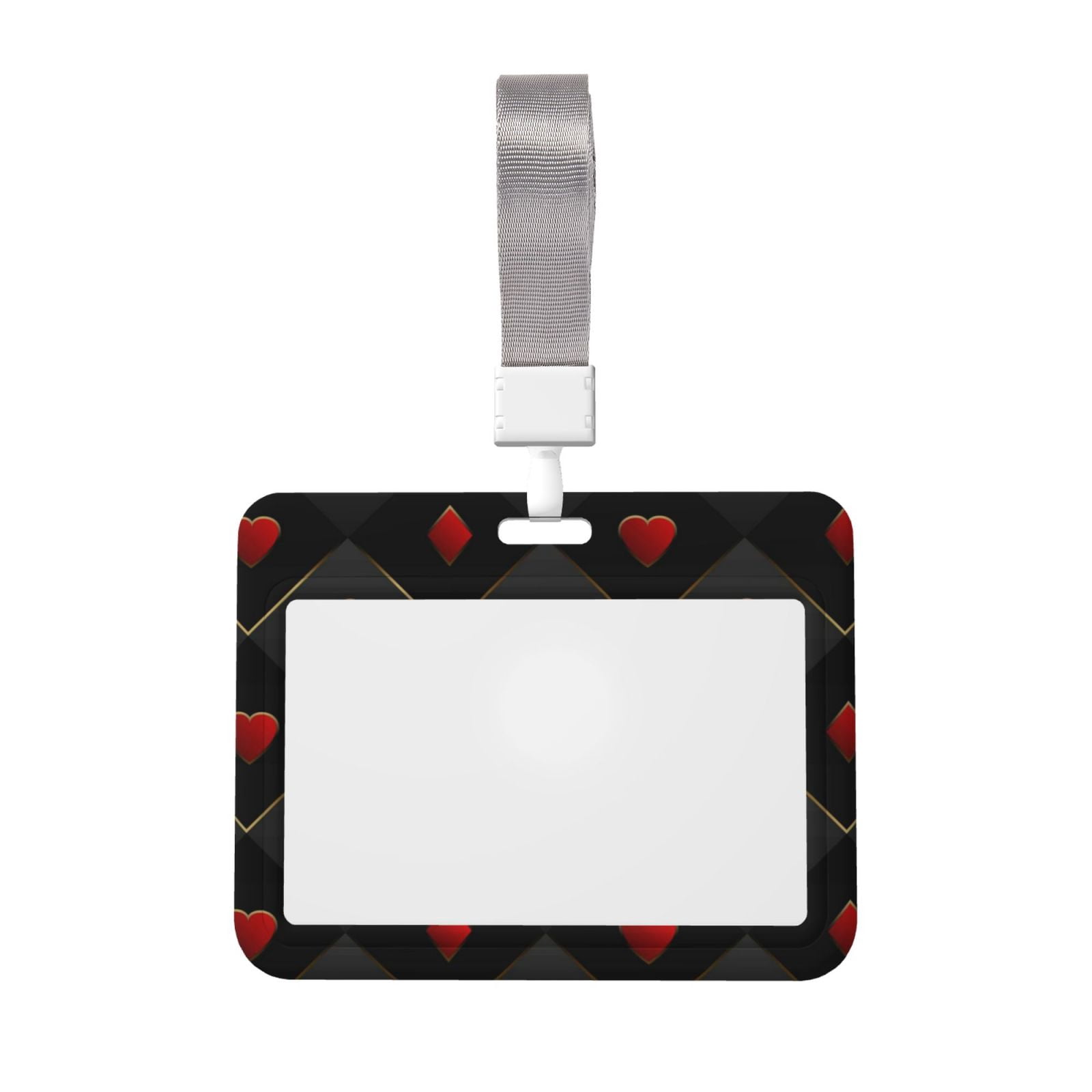 Junzan Red Poker Id Badge Holder With Windows Key Card Work Badge ...