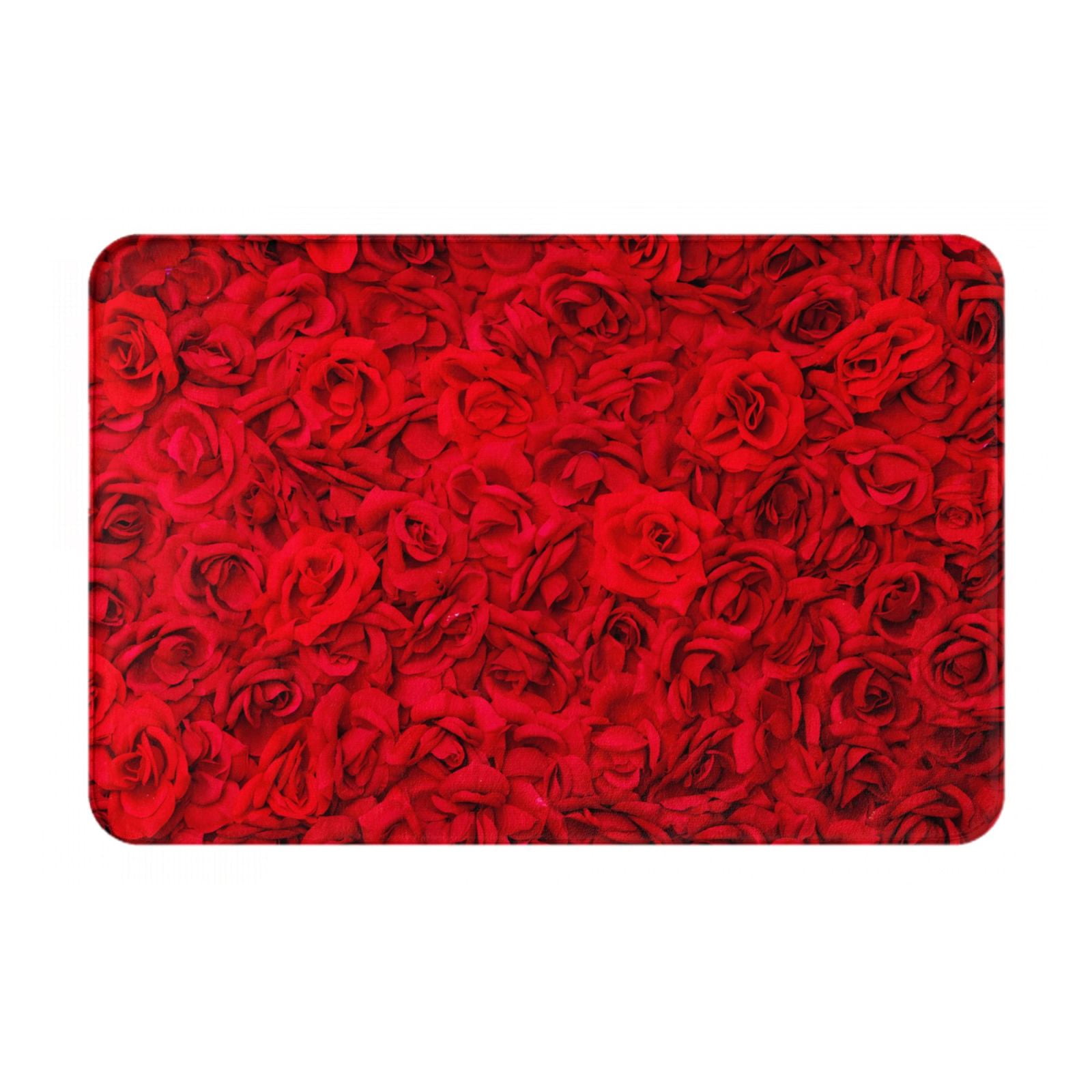 Junzan Red Rose Custom Funny Welcome Doormat Personalized Door Mats ...