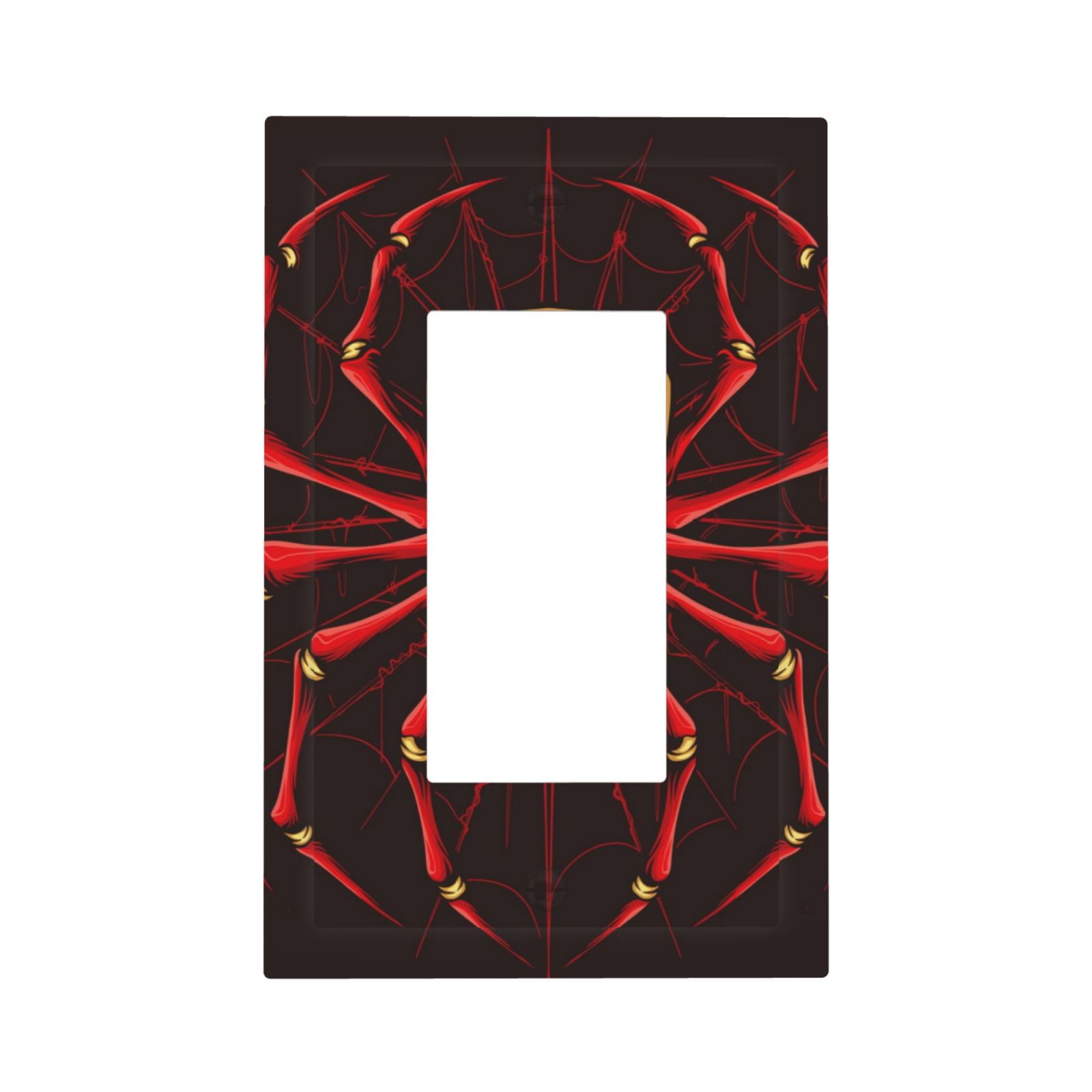 Junzan Red Skull Spider for Electrical Outlet Covers, 5" x 3" Electric ...