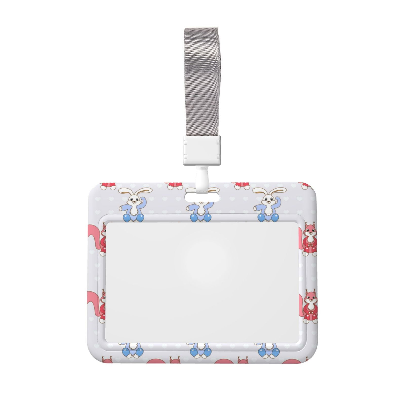 Junzan Red Squirrel And Blue Rabbit ID Badge Holder with Windows Key ...