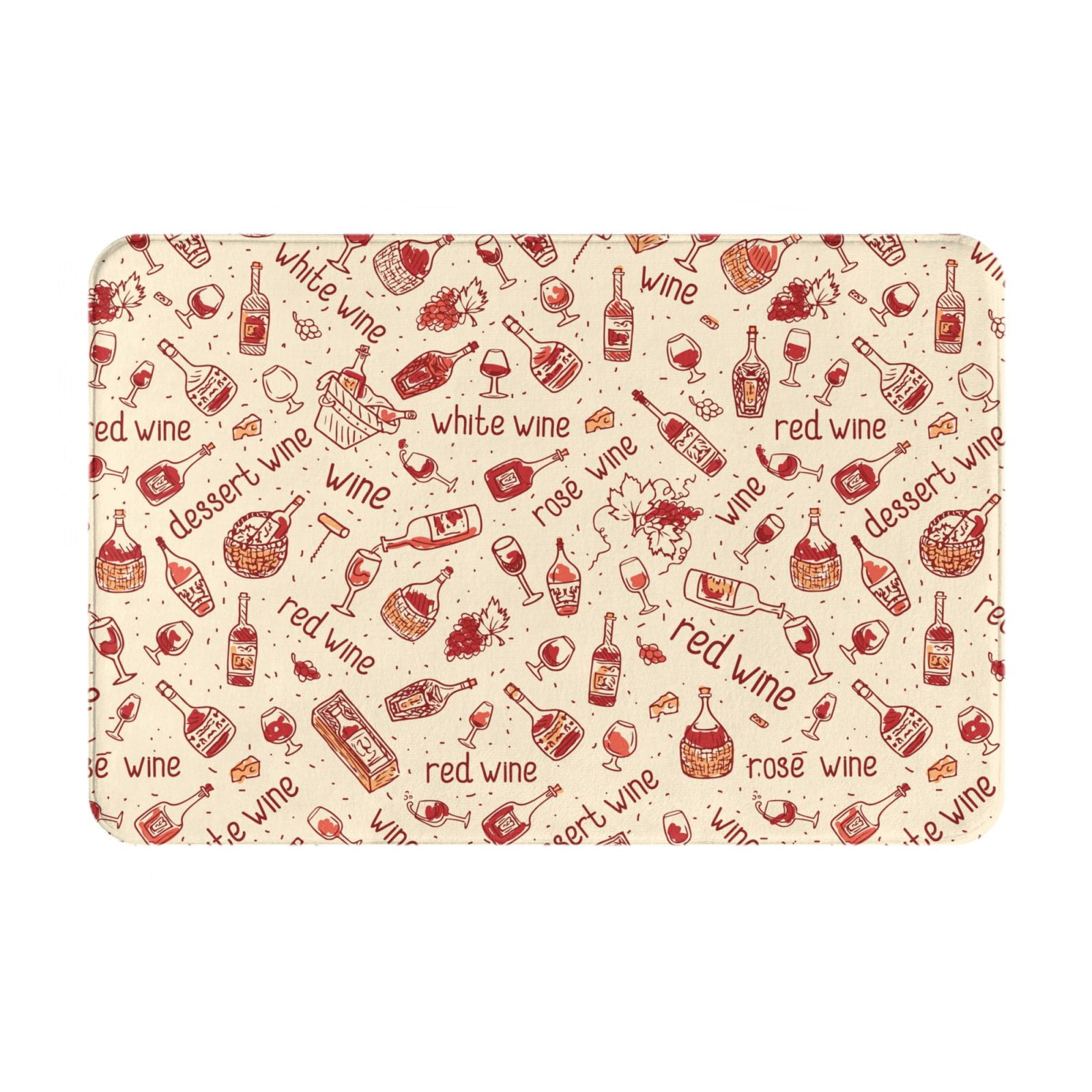 Junzan Red Wine Custom Funny Welcome Doormat Personalized Door Mats ...