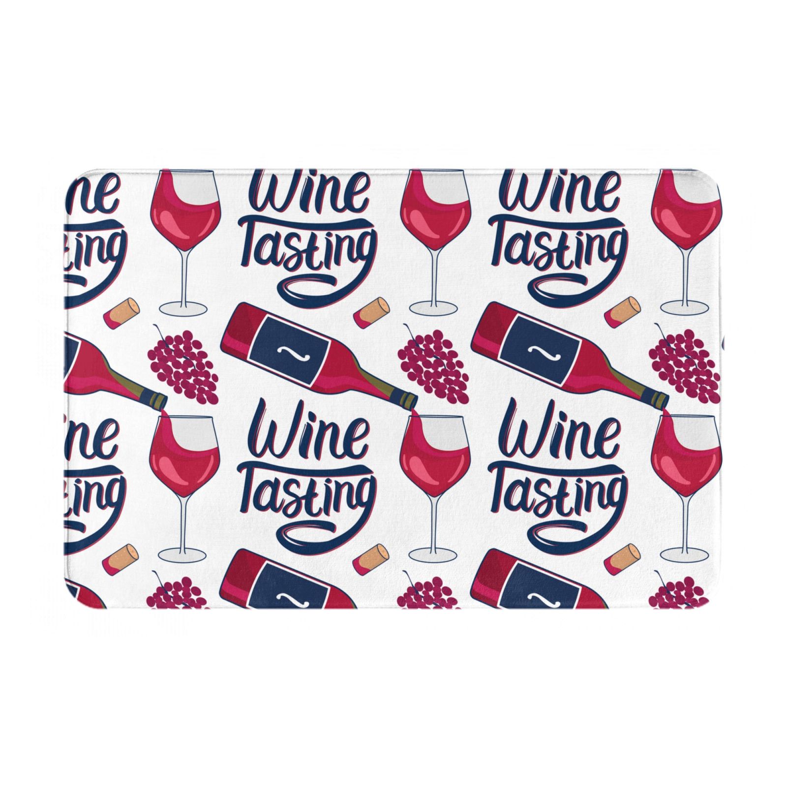 Junzan Red Wine Glass Bottle Custom Funny Welcome Doormat Personalized ...