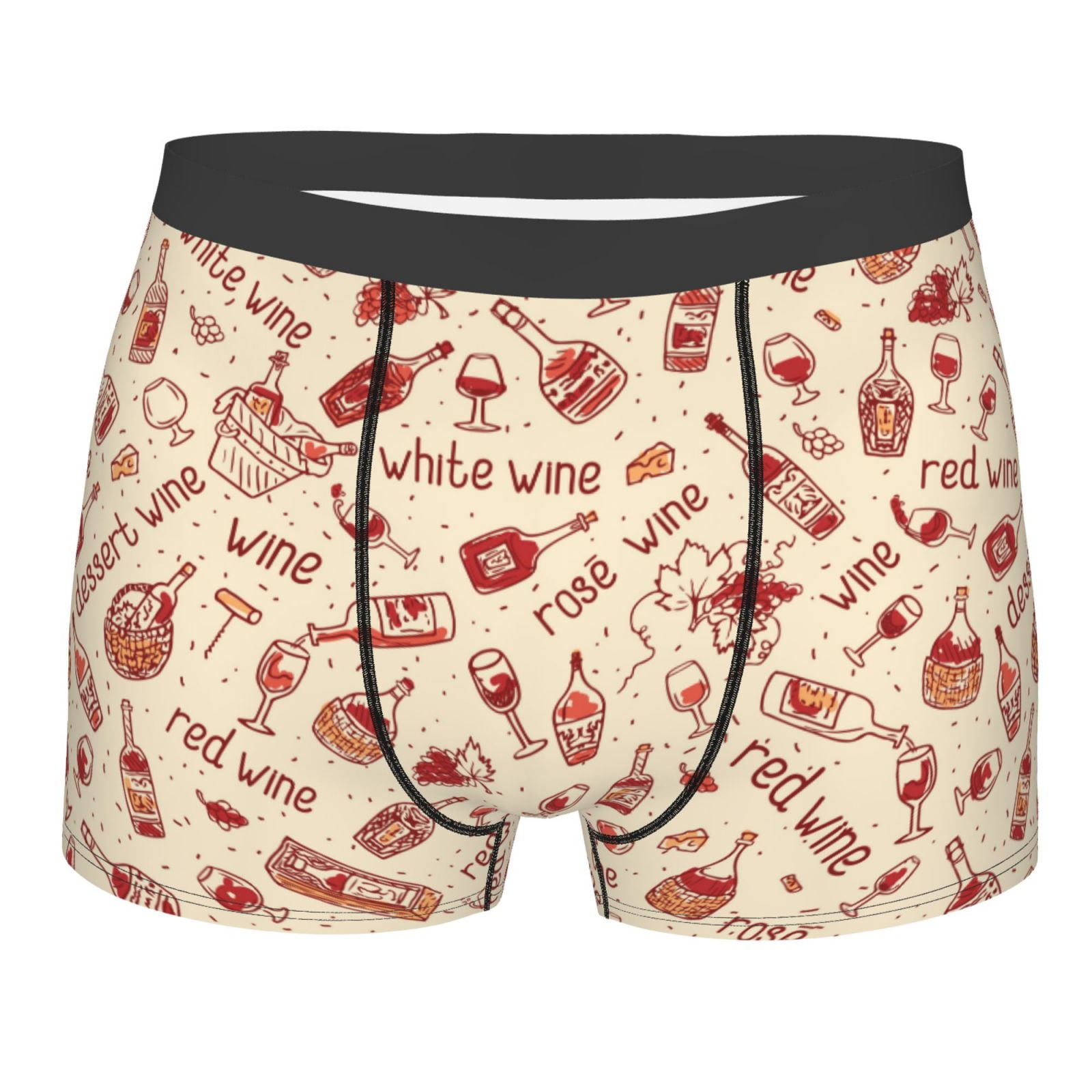 Junzan Red Wine Mens Underwear Boxer Briefs For Men’s - Medium ...