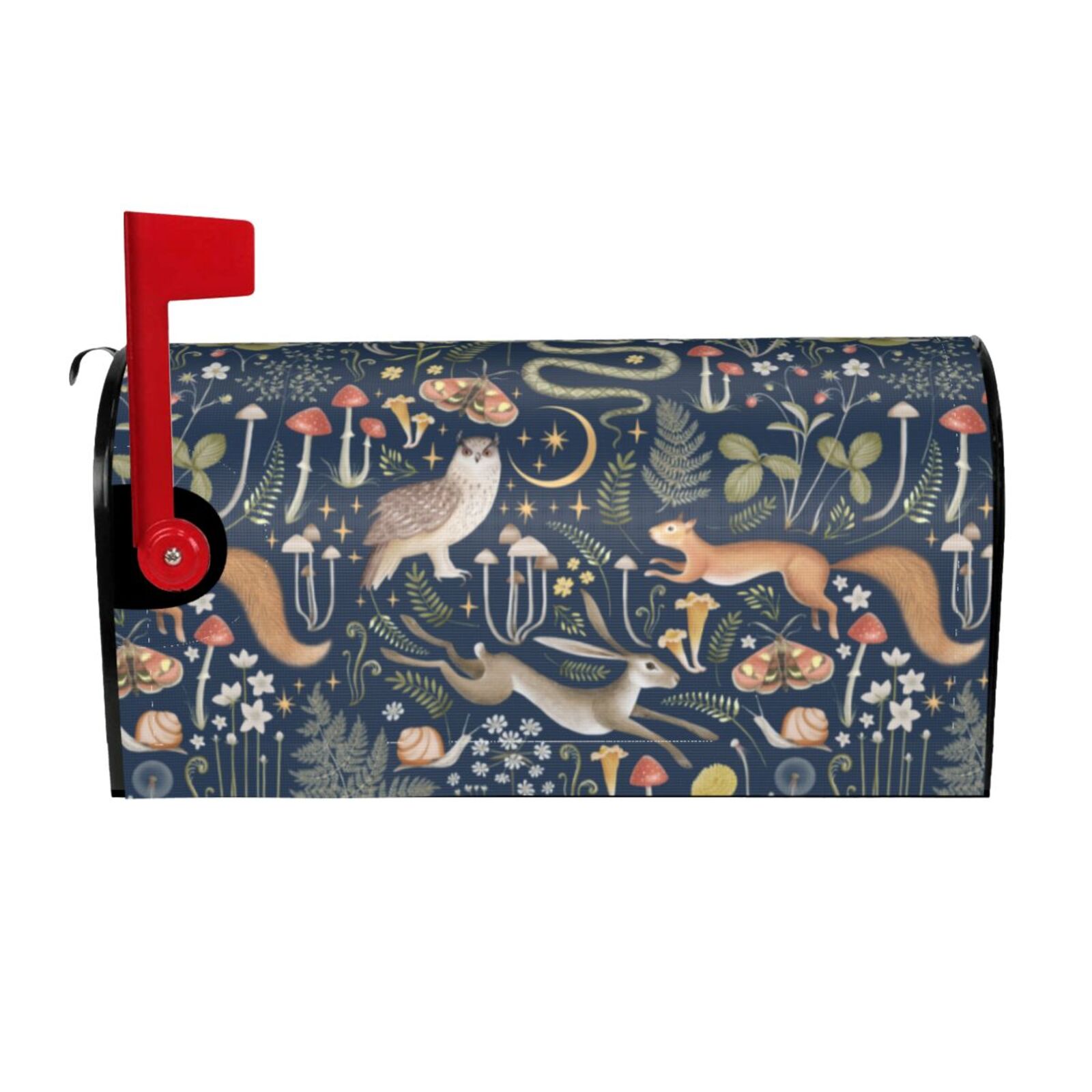 Junzan Retro Forest Animals Pattern Mailbox Covers,Magnetic Mailbox ...