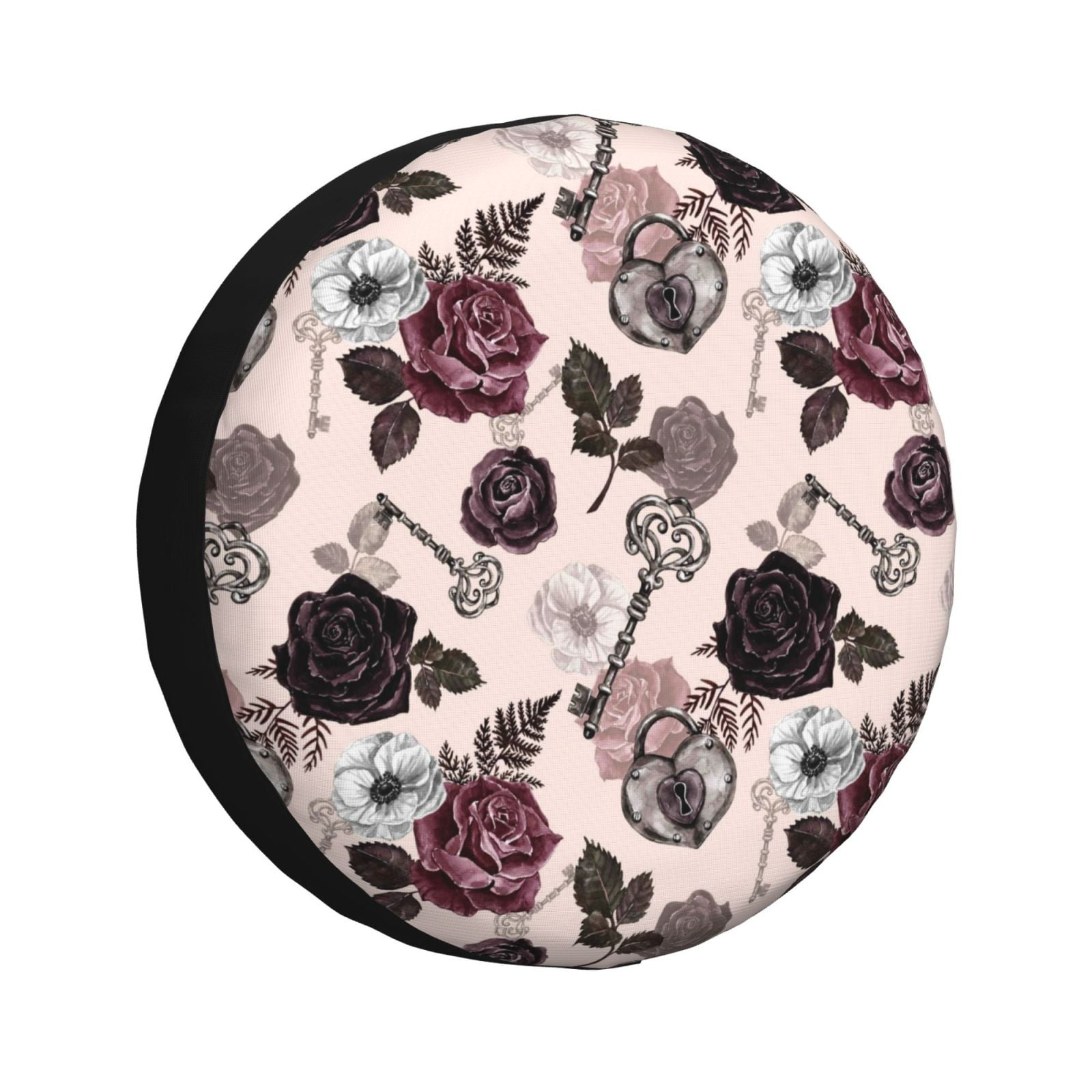 Junzan Retro Red Black Roses Tire Cover Wheel Protector for Truck SUV ...