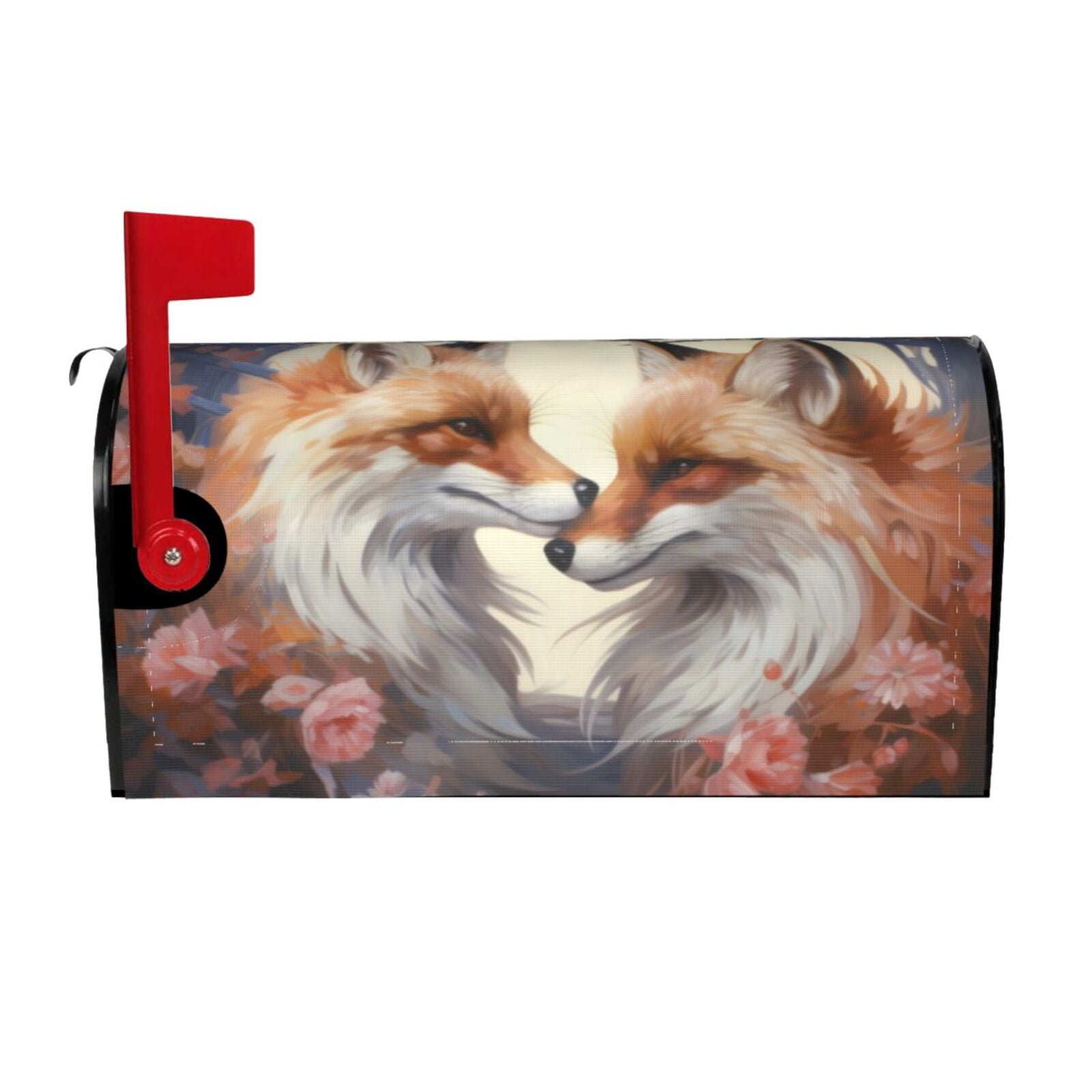 Junzan Romantic Flower Fox Pattern Mailbox Covers,Magnetic Mailbox ...