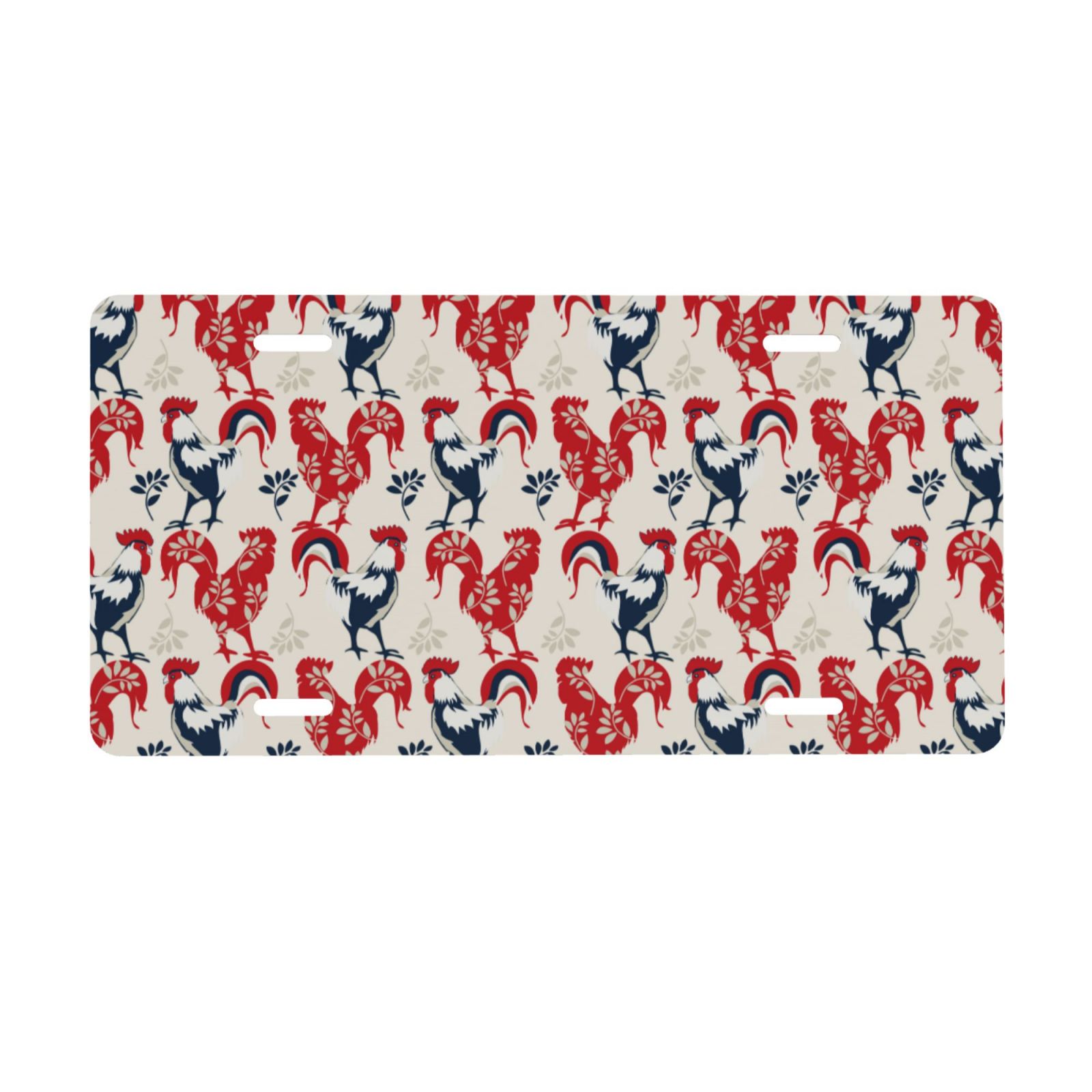 Junzan Roosters Front License Plate Covers Decorative Car Metal Plates ...