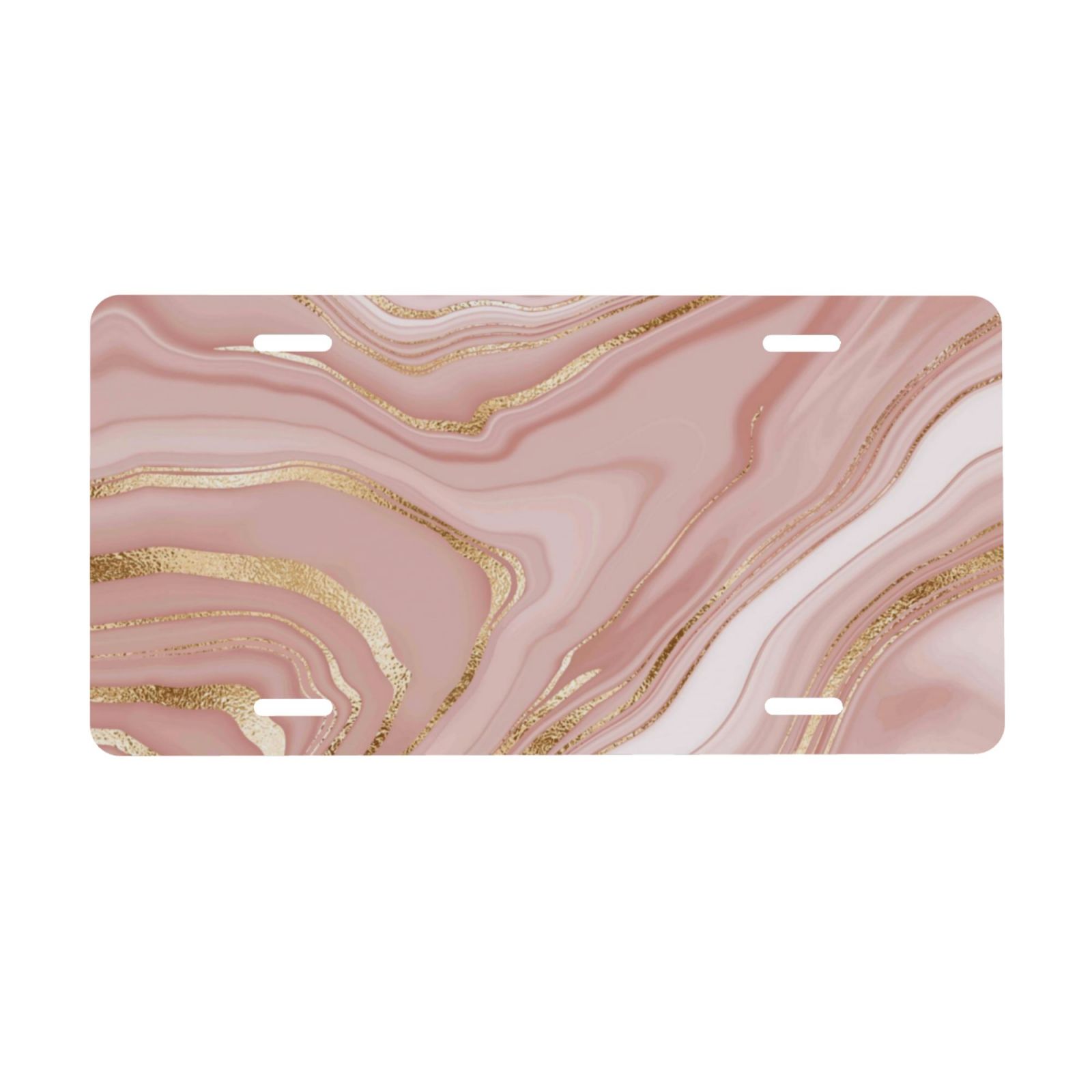 Junzan Rose Gold Glitter Splatter Front License Plate Covers Decorative ...