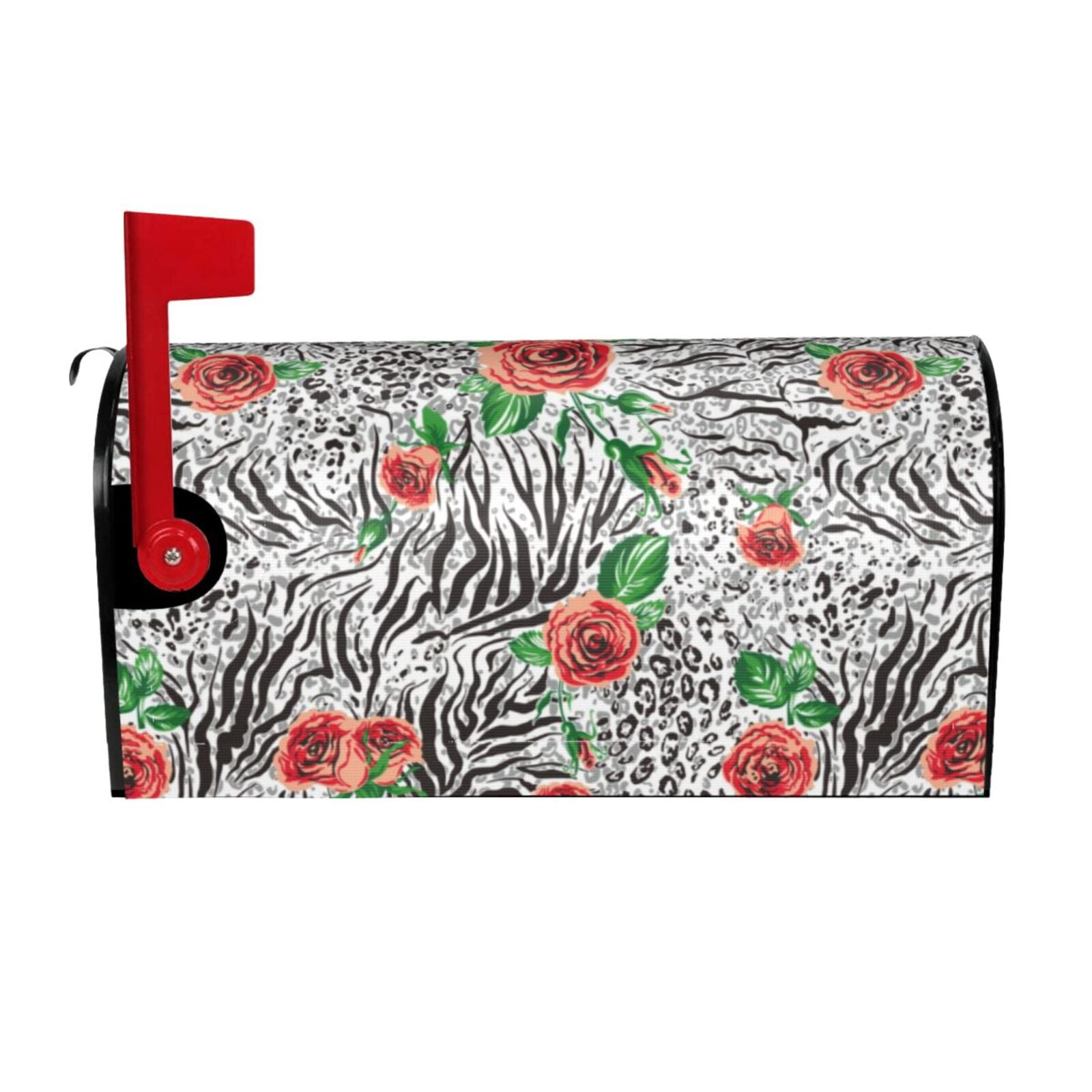 Junzan Roses Mixed Zebra 1 Pattern Mailbox Covers,Magnetic Mailbox ...