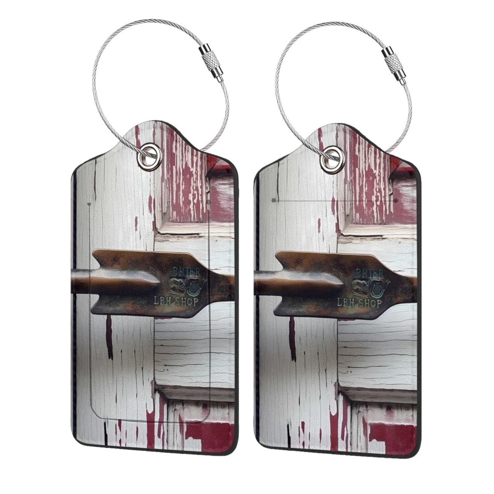 Junzan Rustic Door Handle Closeup for Luggage Tags,Leather Luggage Tags ...