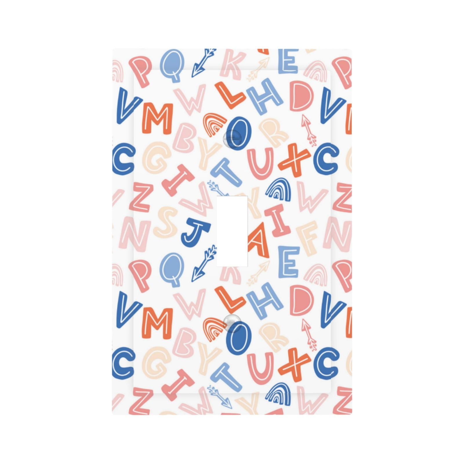 Junzan Scandinavian Alphabet for Electrical Outlet Covers, 5" x 3 ...