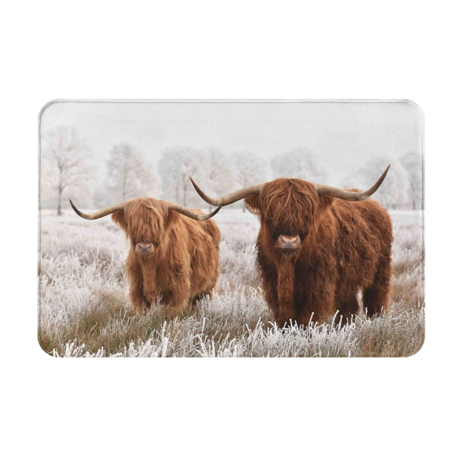 Junzan Scottish Highland Cow Custom Funny Welcome Doormat Personalized ...