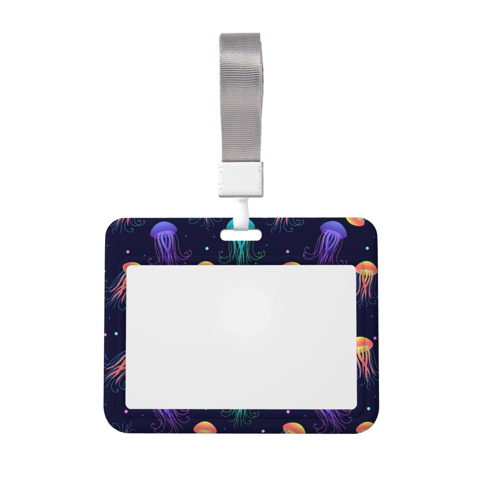 Junzan Sea Jellyfish Id Badge Holder With Windows Key Card Work Badge ...