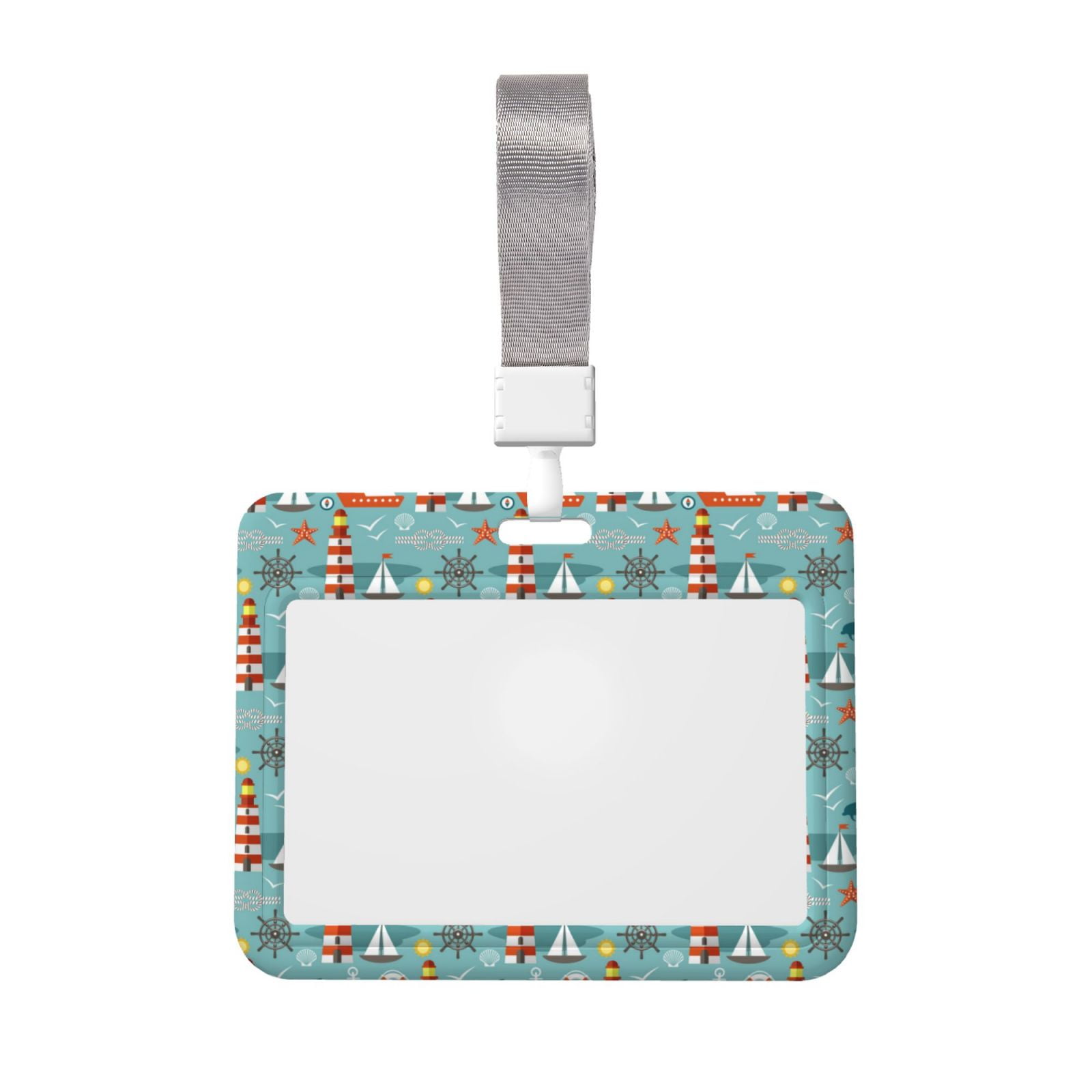 Junzan Sea Lighthouse ID Badge Holder with Windows Key Card Work Badge ...