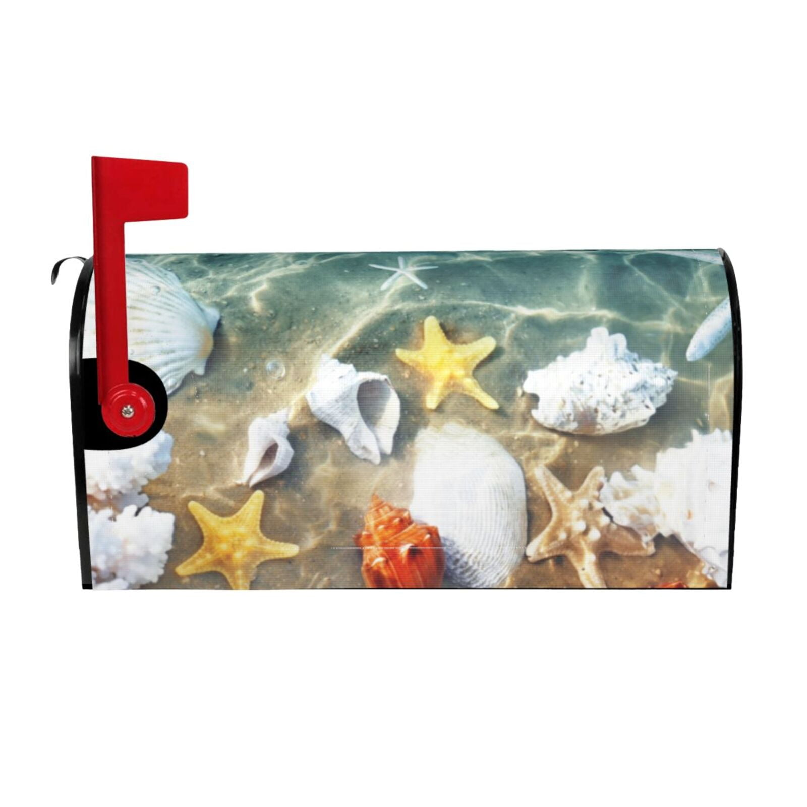 Junzan Seashell On The Beach Pattern Mailbox Covers,Magnetic Mailbox ...