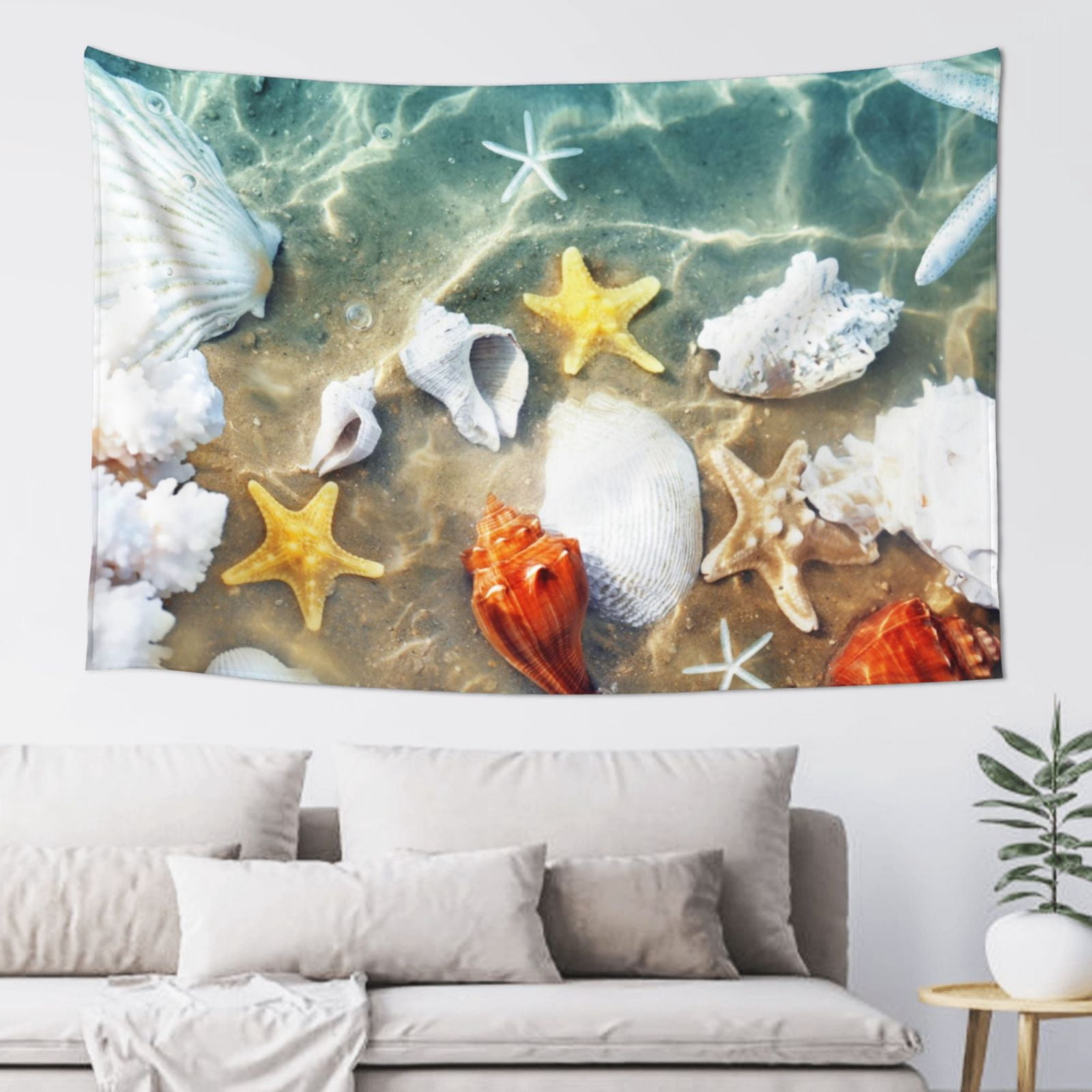 Junzan Seashell On The Beach for Tapestry - Home DéCor Tapestry Cute ...