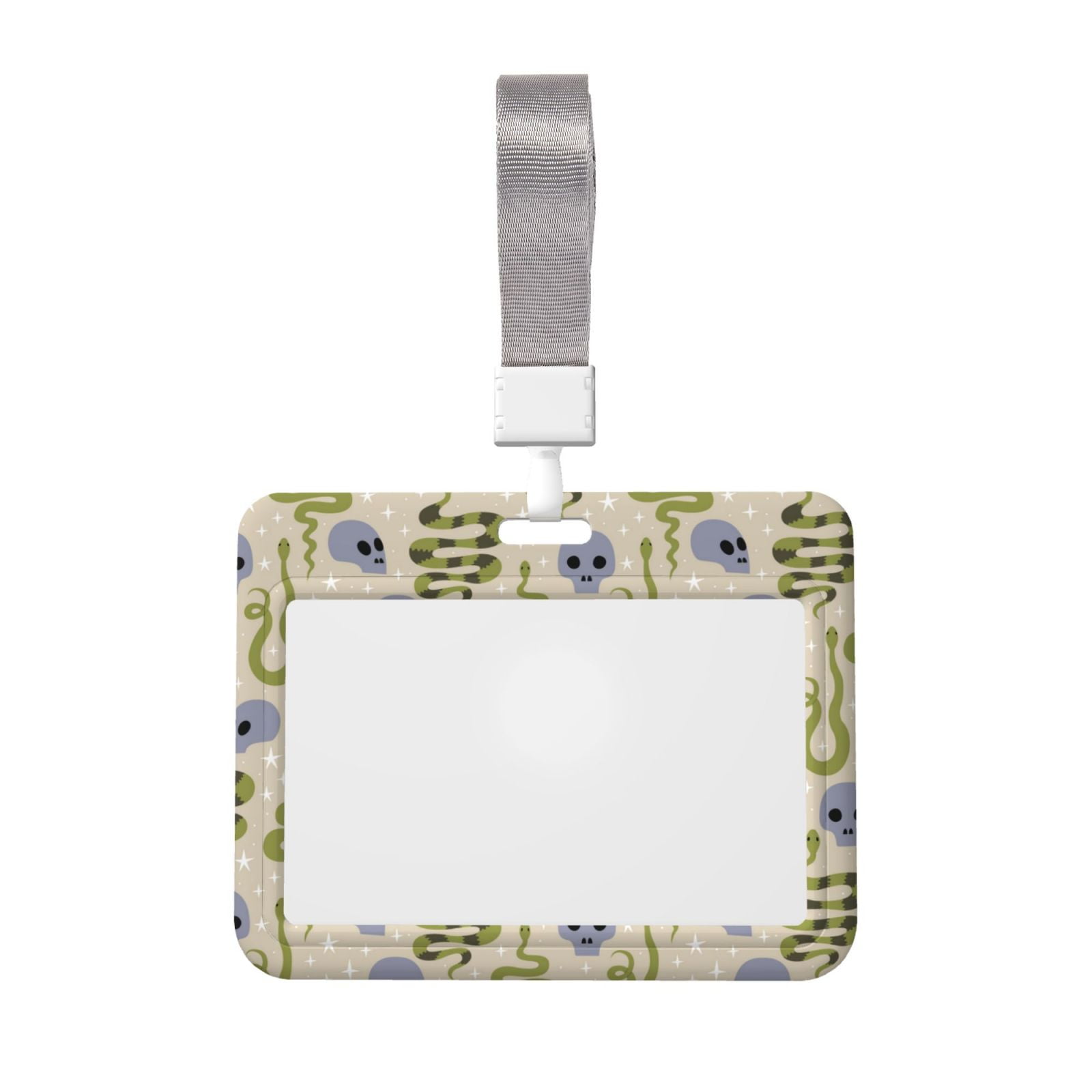 Junzan Skull Snake ID Badge Holder with Windows Key Card Work Badge ...