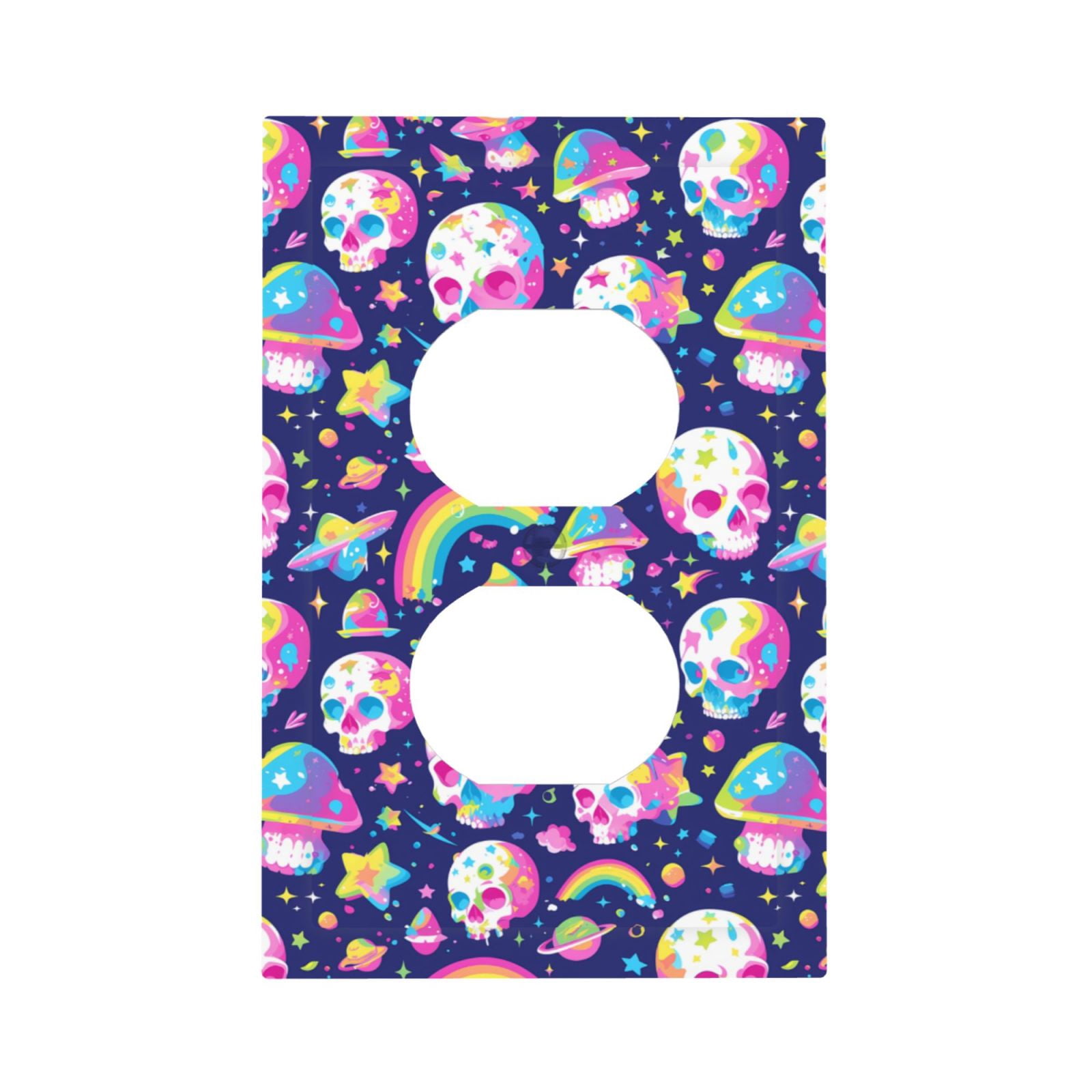 Junzan Skull mushroom rainbow space for Electrical Outlet Covers, 5" x ...